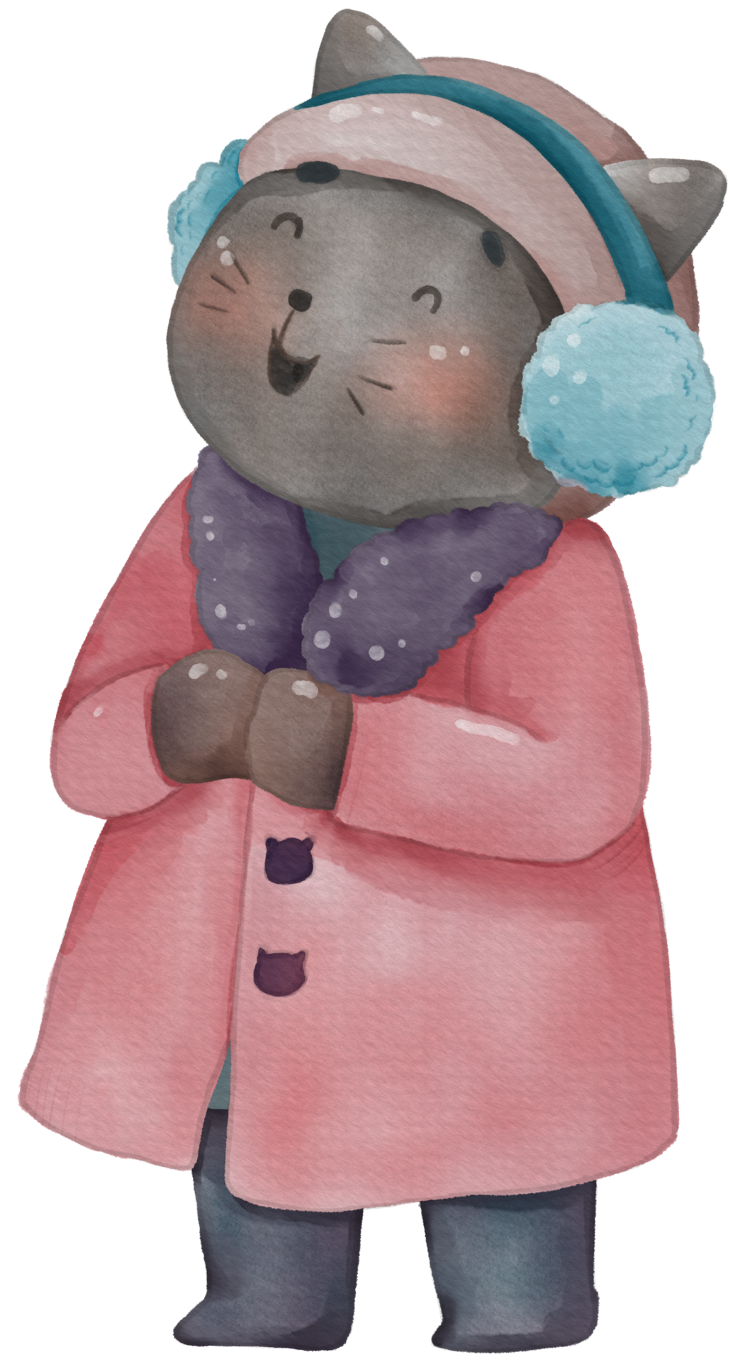 Funny Animal Christmas Celebration Watercolor 13184177 PNG funny-animal-christmas-celebration-watercolor-13184177-png