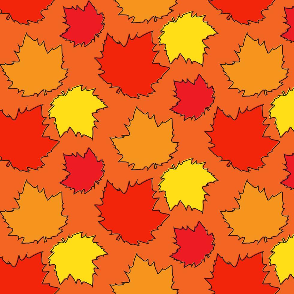 Seamless Pattern with Autumn Maple Leaves. Autumn Design Collection ...