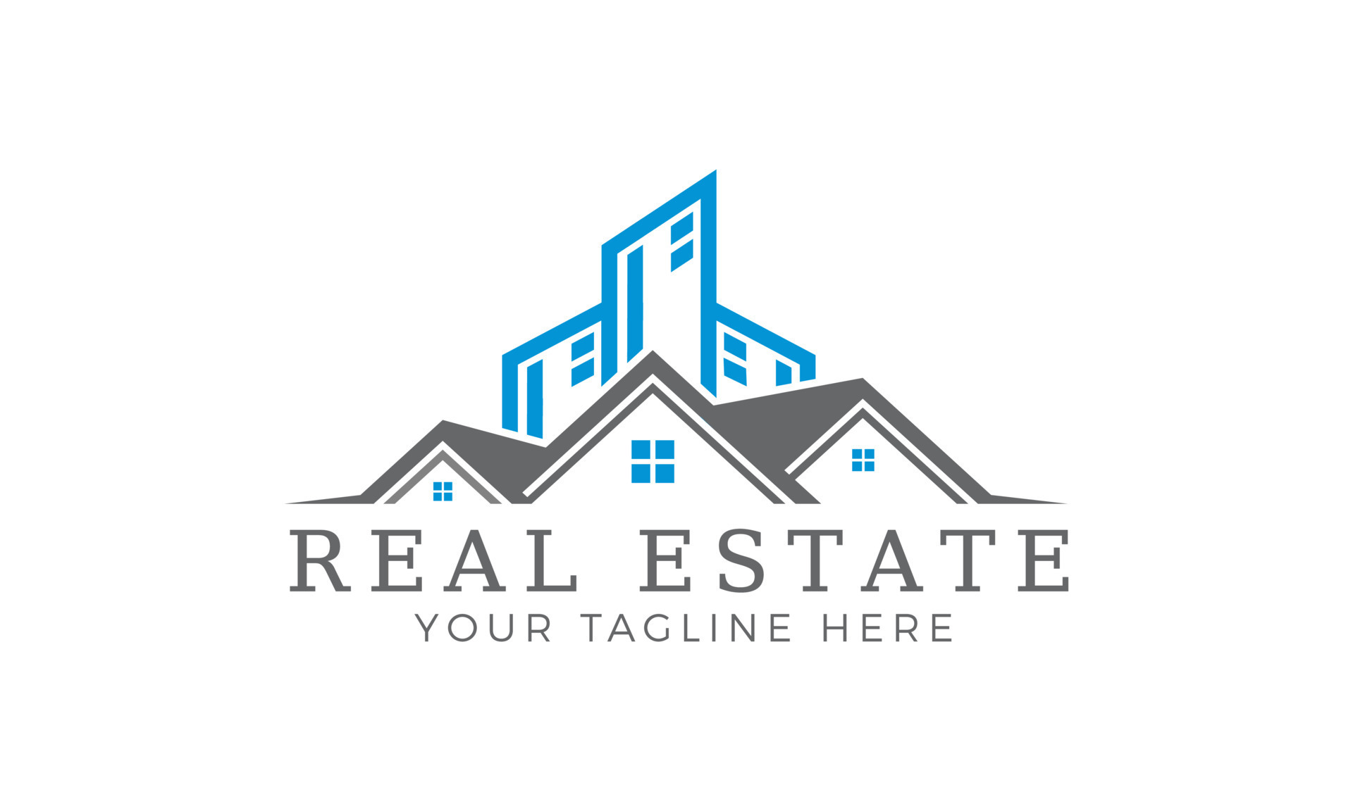 Real estate company logo, Modern home vector logo art, Construction ... Real estate company logo, Modern home vector logo art, Construction ...