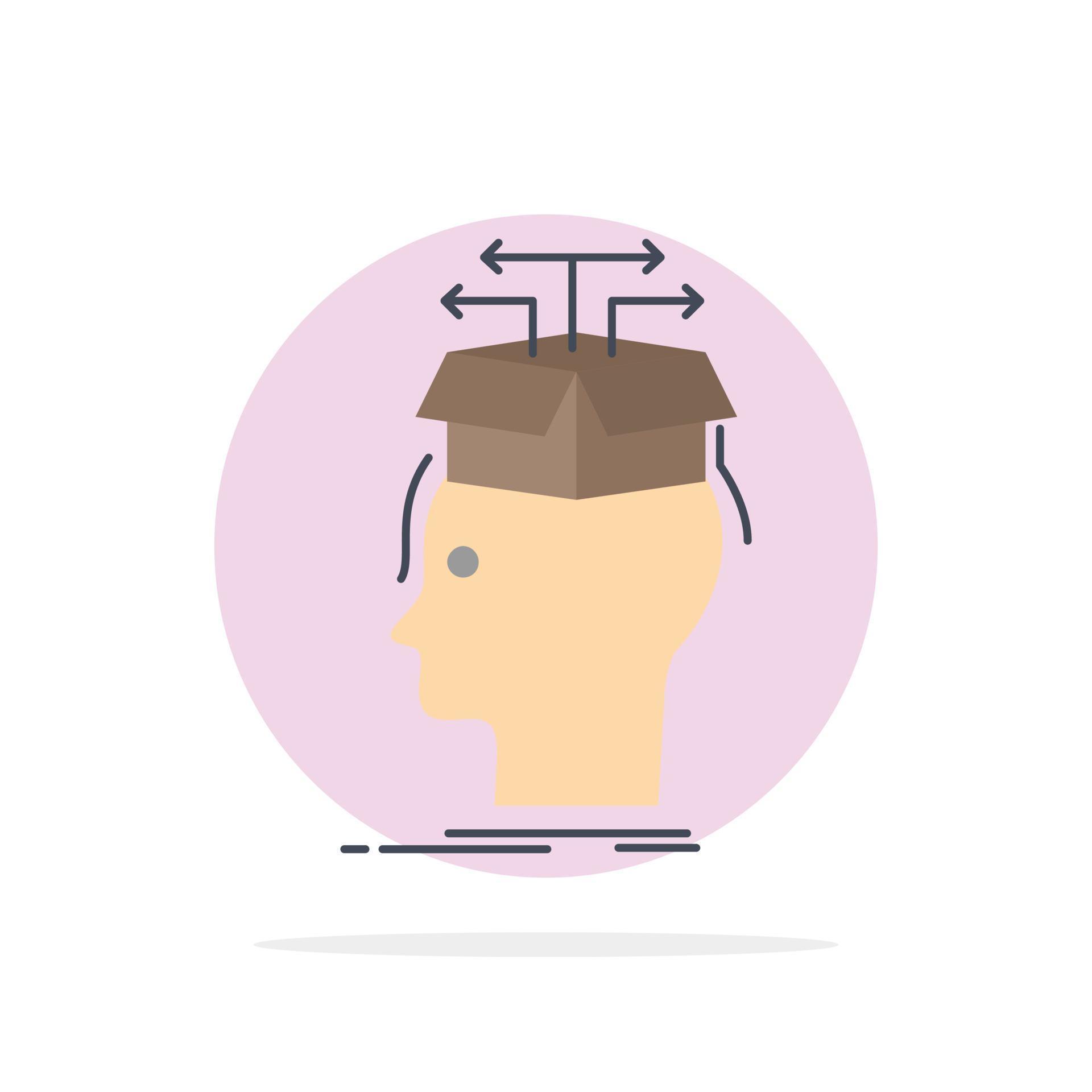 Data Extraction Head Knowledge Sharing Flat Color Icon Vector 13190151