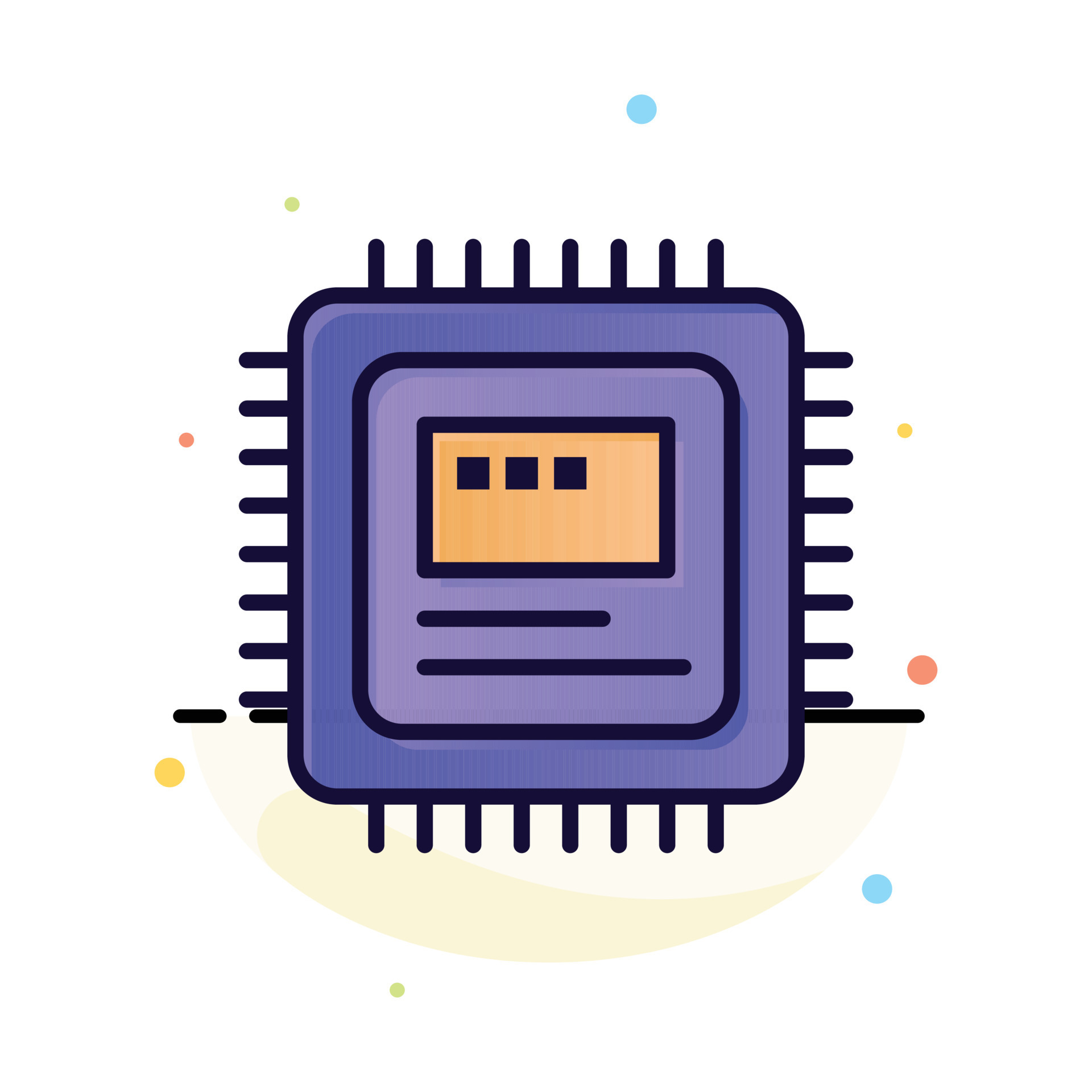 Cpu Storage Computer Hardware Abstract Flat Color Icon Template 13190165 Vector Art At Vecteezy
