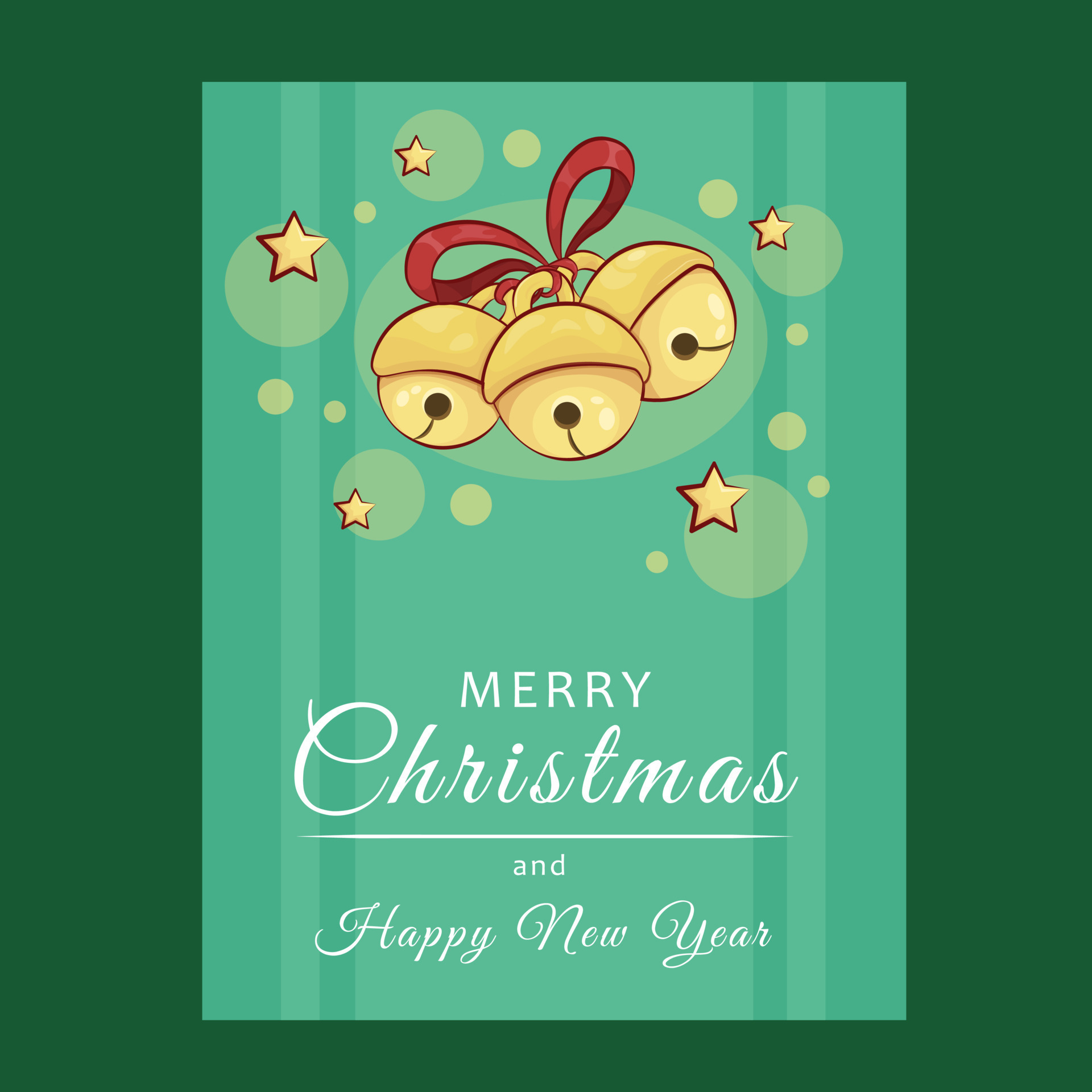 Christmas Poster with Bells Illustration 13191443 Vector Art at Vecteezy