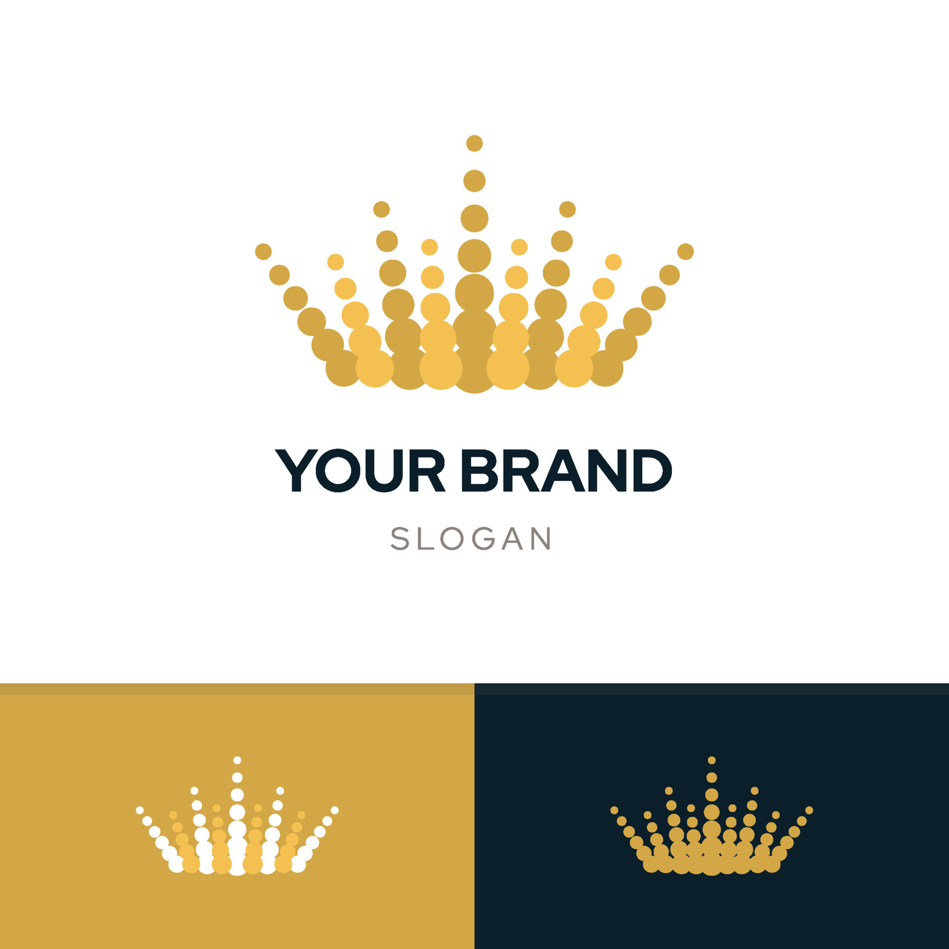 Simple dot crown creative logo design inspiration template vector 13191676 Vector Art at Vecteezy