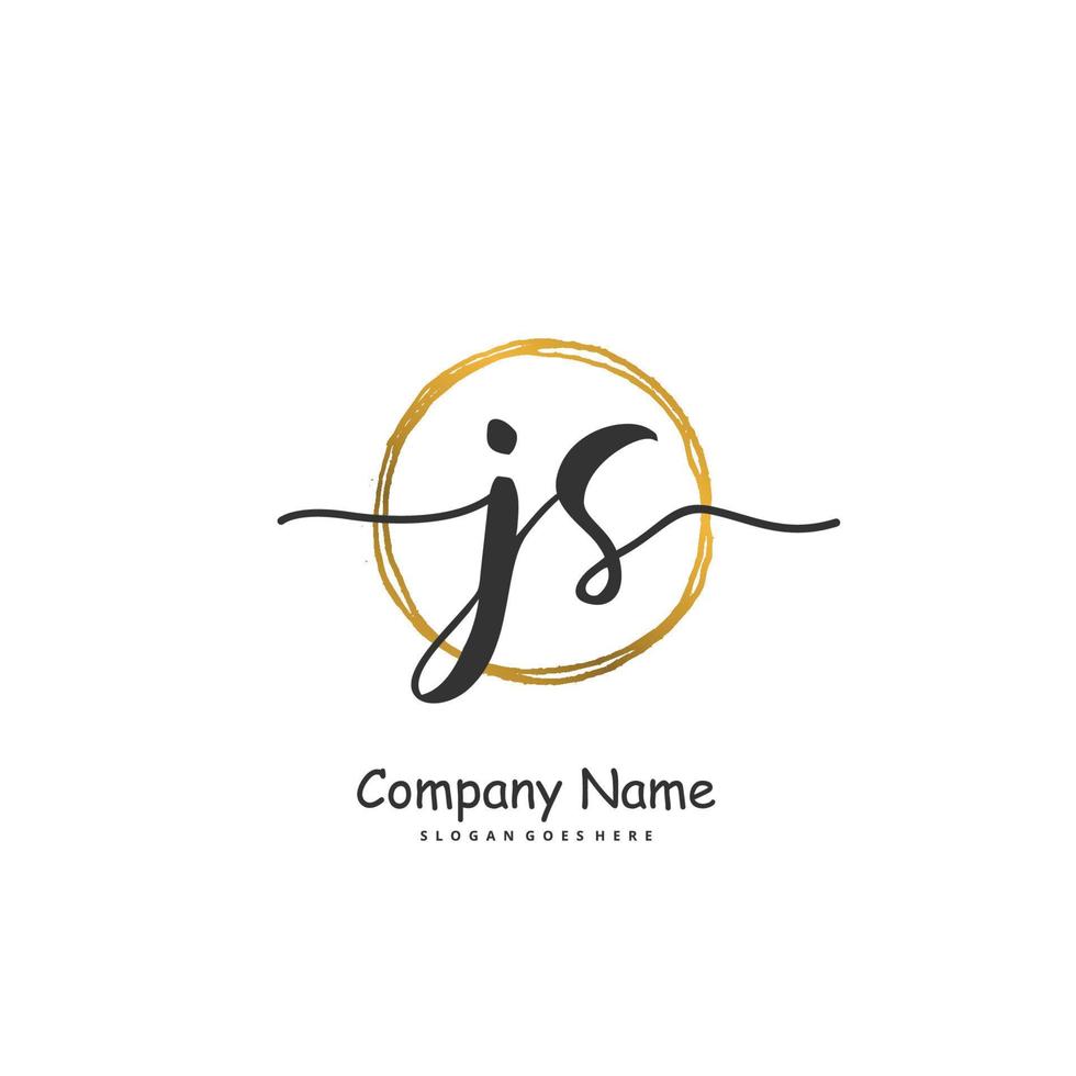 JS Initial handwriting and signature logo design with circle. Beautiful ... JS Initial handwriting and signature logo design with circle. Beautiful ...
