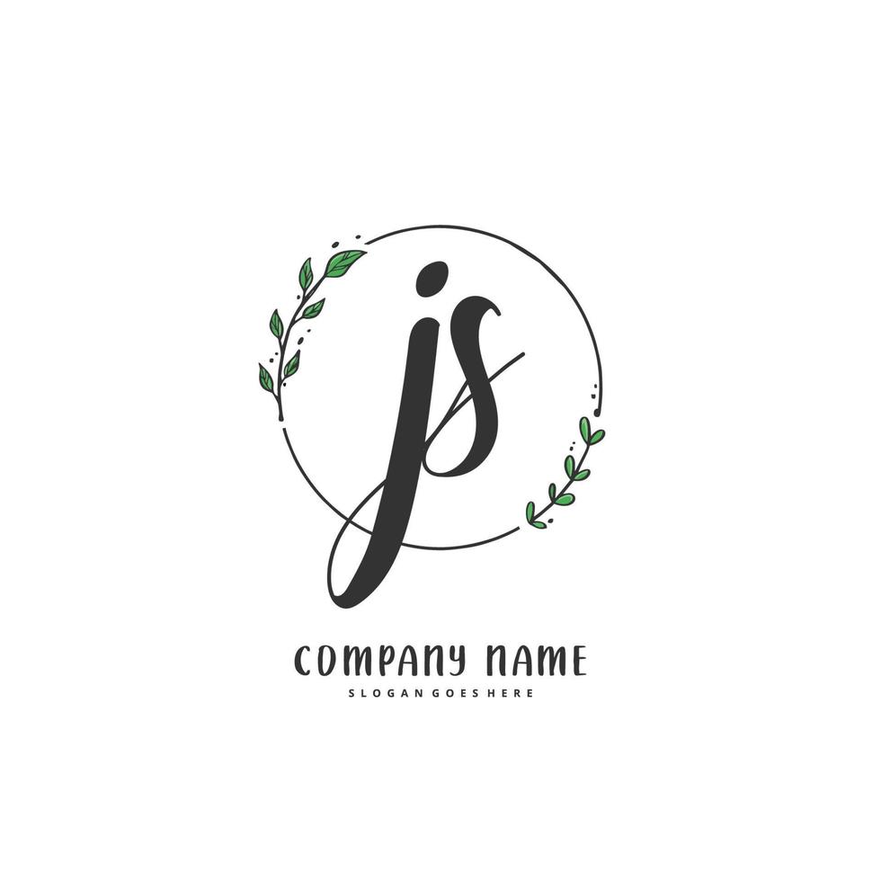 JS Initial handwriting and signature logo design with circle. Beautiful ... JS Initial handwriting and signature logo design with circle. Beautiful ...