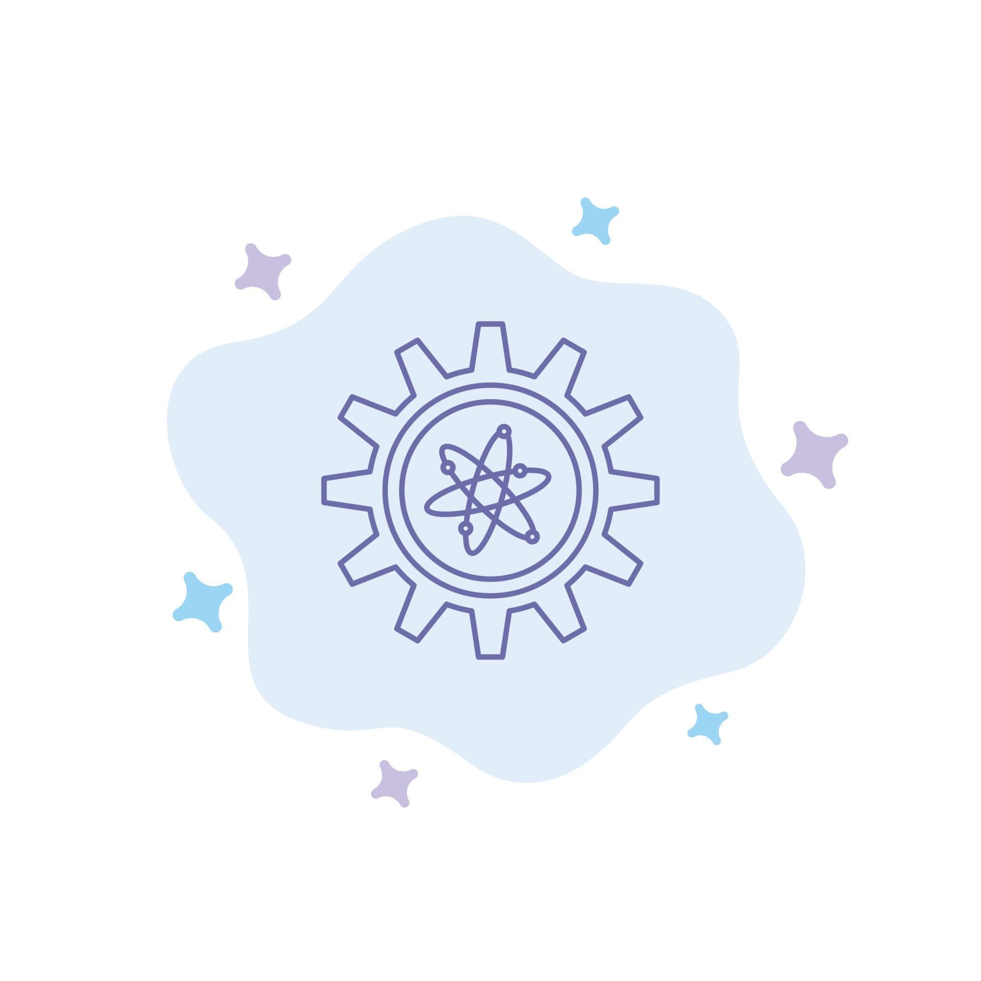 Experiment Gear Setting Lab Blue Icon On Abstract Cloud Background 13193434 Vector Art At Vecteezy