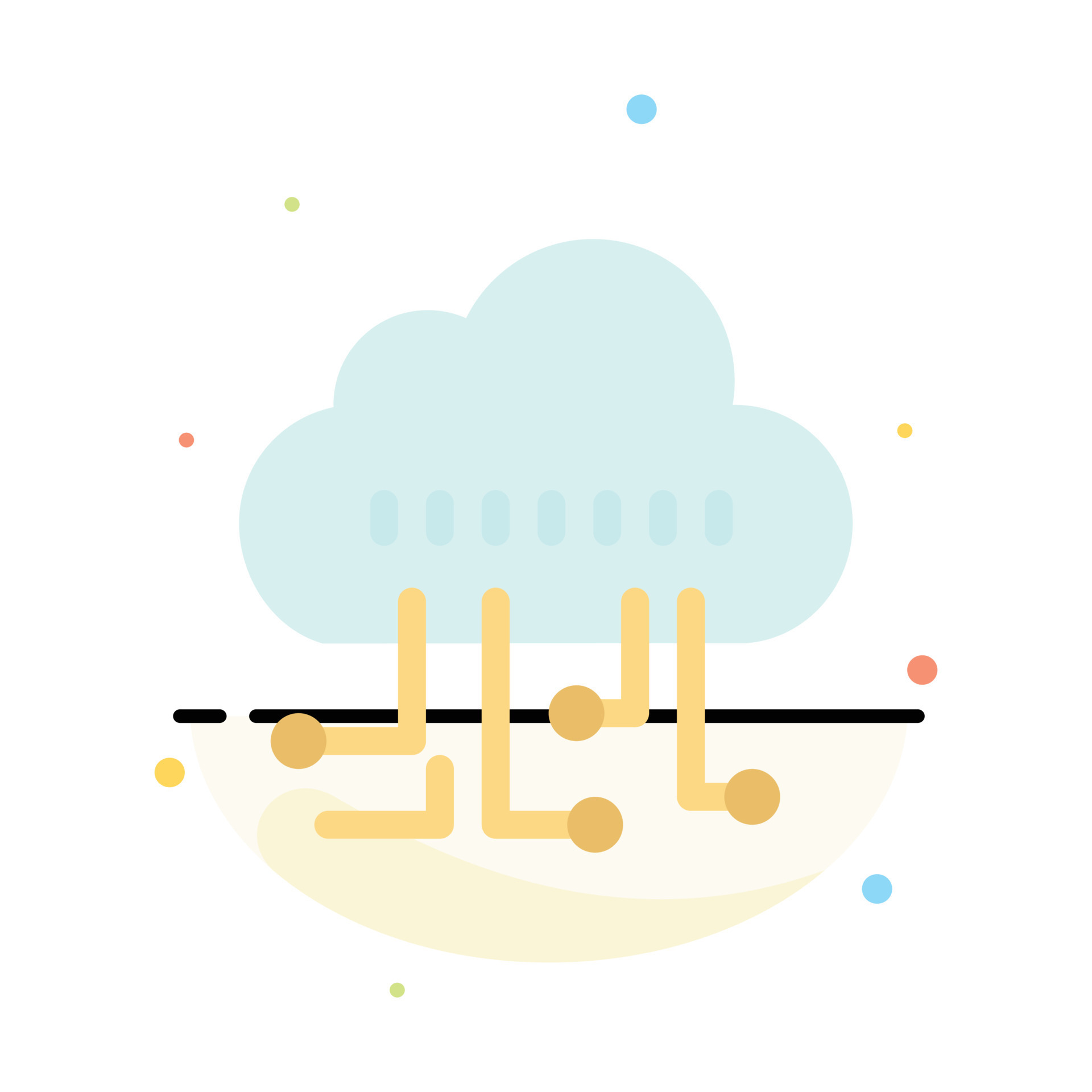 Data Manage Technology Abstract Flat Color Icon Template 13193923 Vector Art At Vecteezy