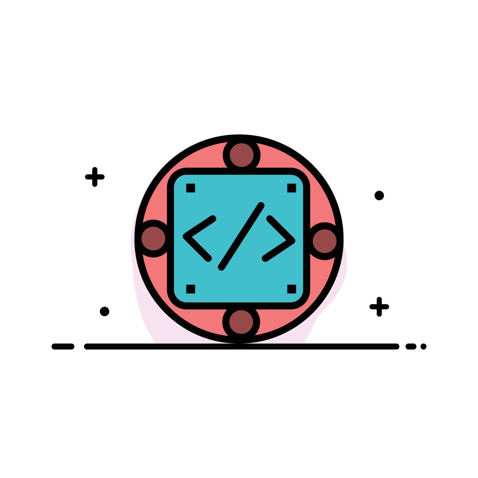 Code Custom Implementation Management Product Business Flat Line Filled Icon Vector Banner ...