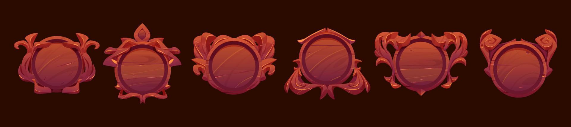 Game Level Or Avatar Frames Ui Icons Buttons Set 13194591 Vector Art