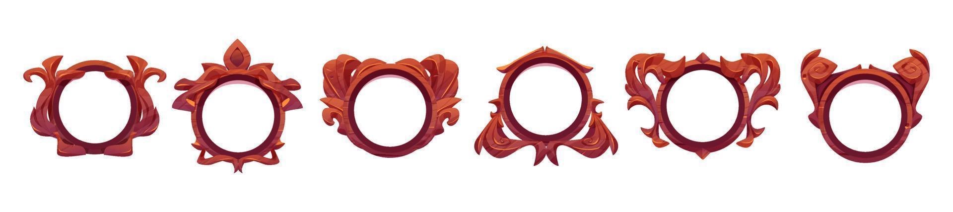 Game Level Or Avatar Frames Ui Icons Buttons Set 13194627 Vector Art