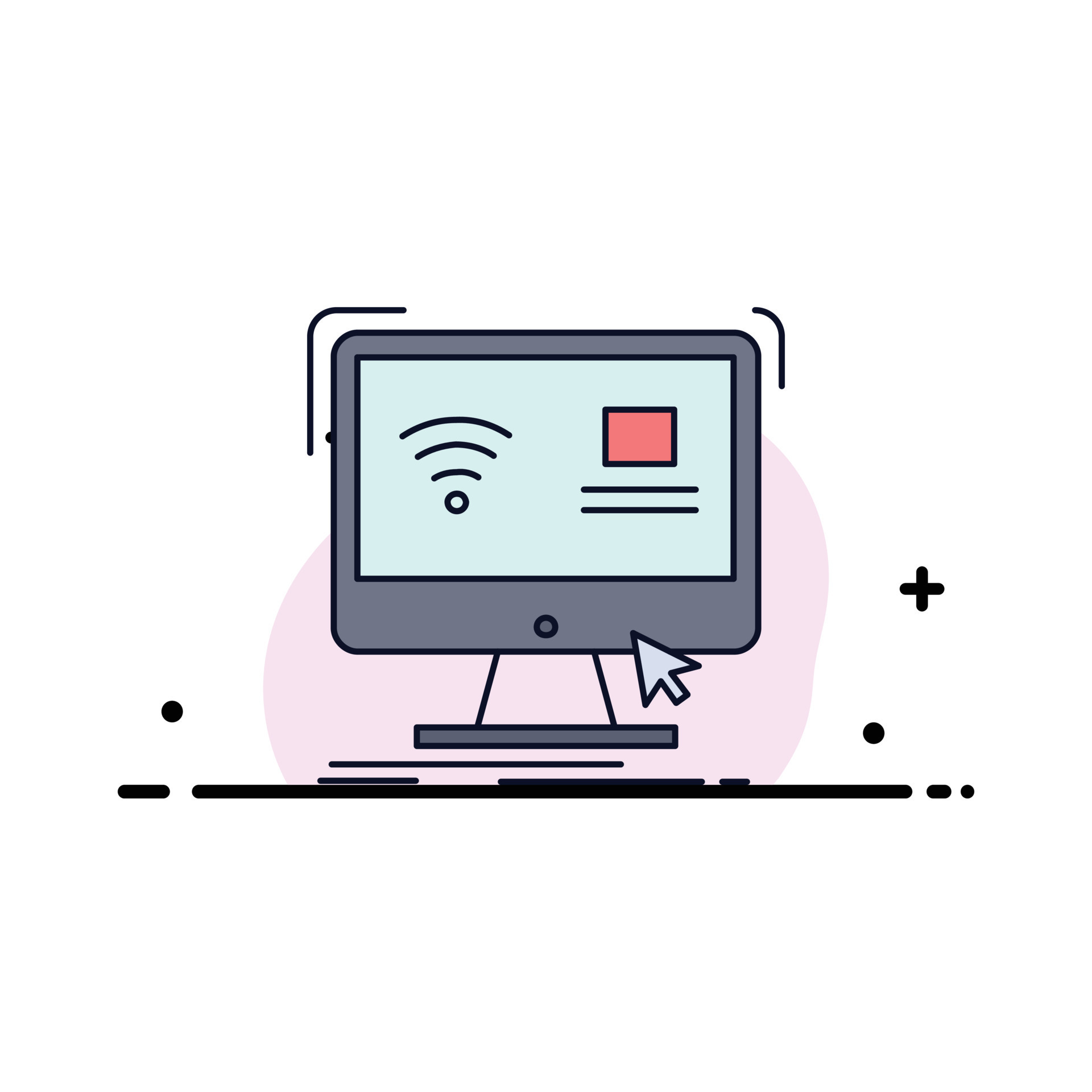 Control Computer Monitor Remote Smart Flat Color Icon Vector 13195102 Vector Art At Vecteezy