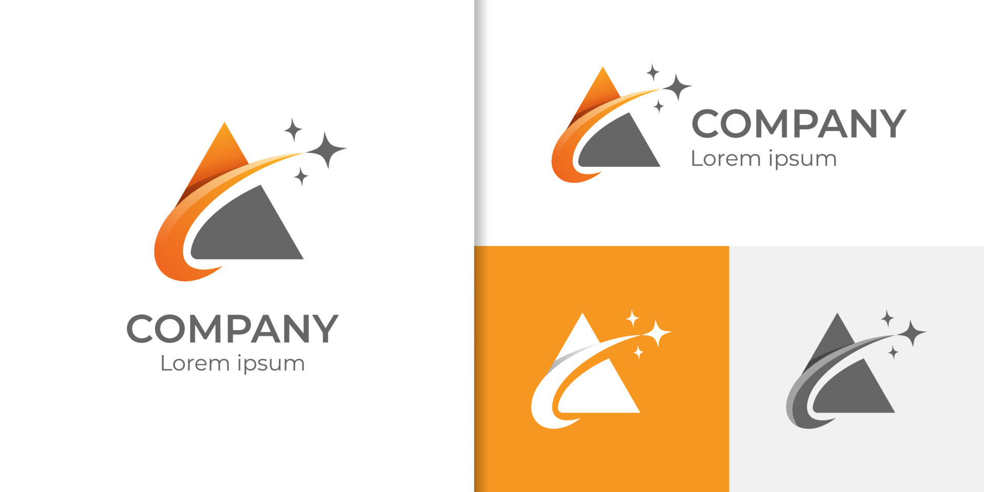 Modern Logo Design Of Abstract Triangle Swoosh Letter A With Road And Plane Symbol Triangle