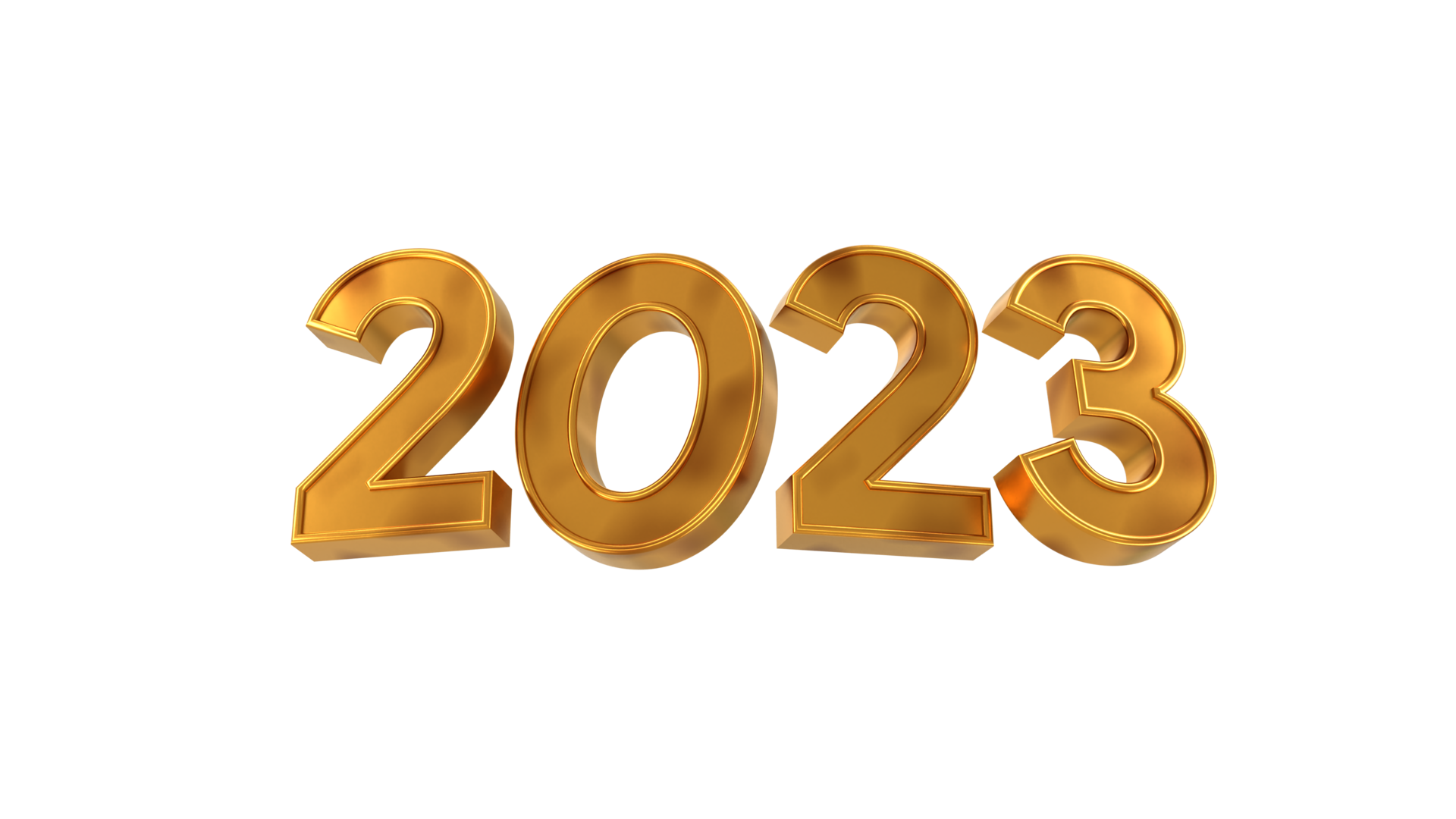 3d illustration text 2023 gold color font bold style with transparent ... 3d illustration text 2023 gold color font bold style with transparent ...