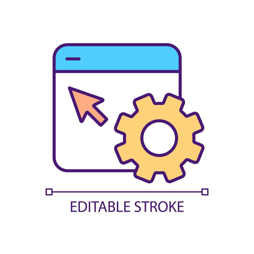 Website Settings Configuration Rgb Color Icon Page Content Modification Kind Of Website