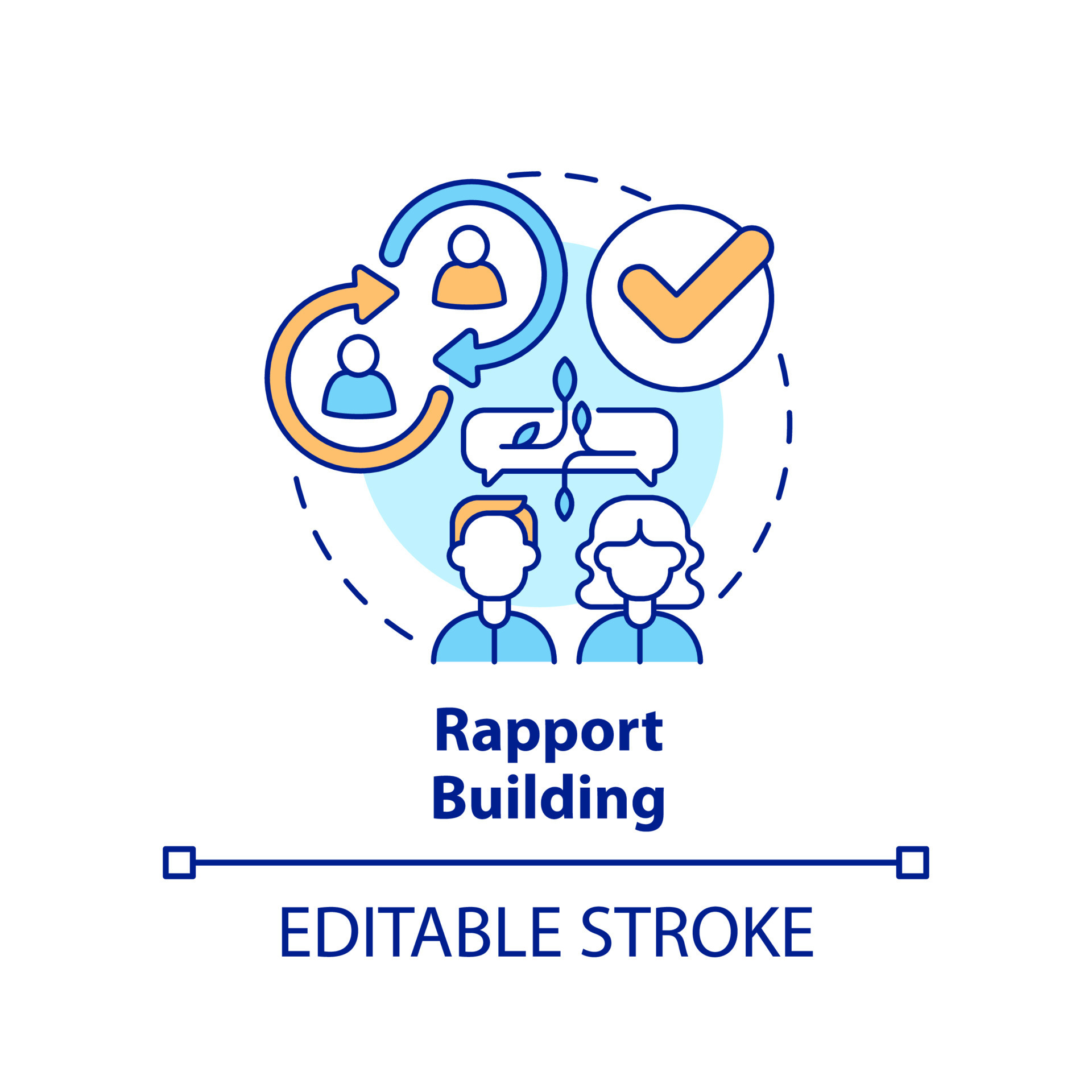 Rapport building concept icon. Step of business coaching abstract idea ... Rapport building concept icon. Step of business coaching abstract idea ...