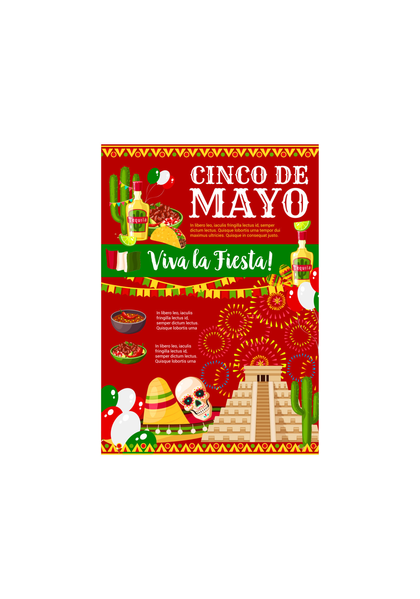 Cinco de Mayo Mexican vector greeting card 13210735 Vector Art at Vecteezy
