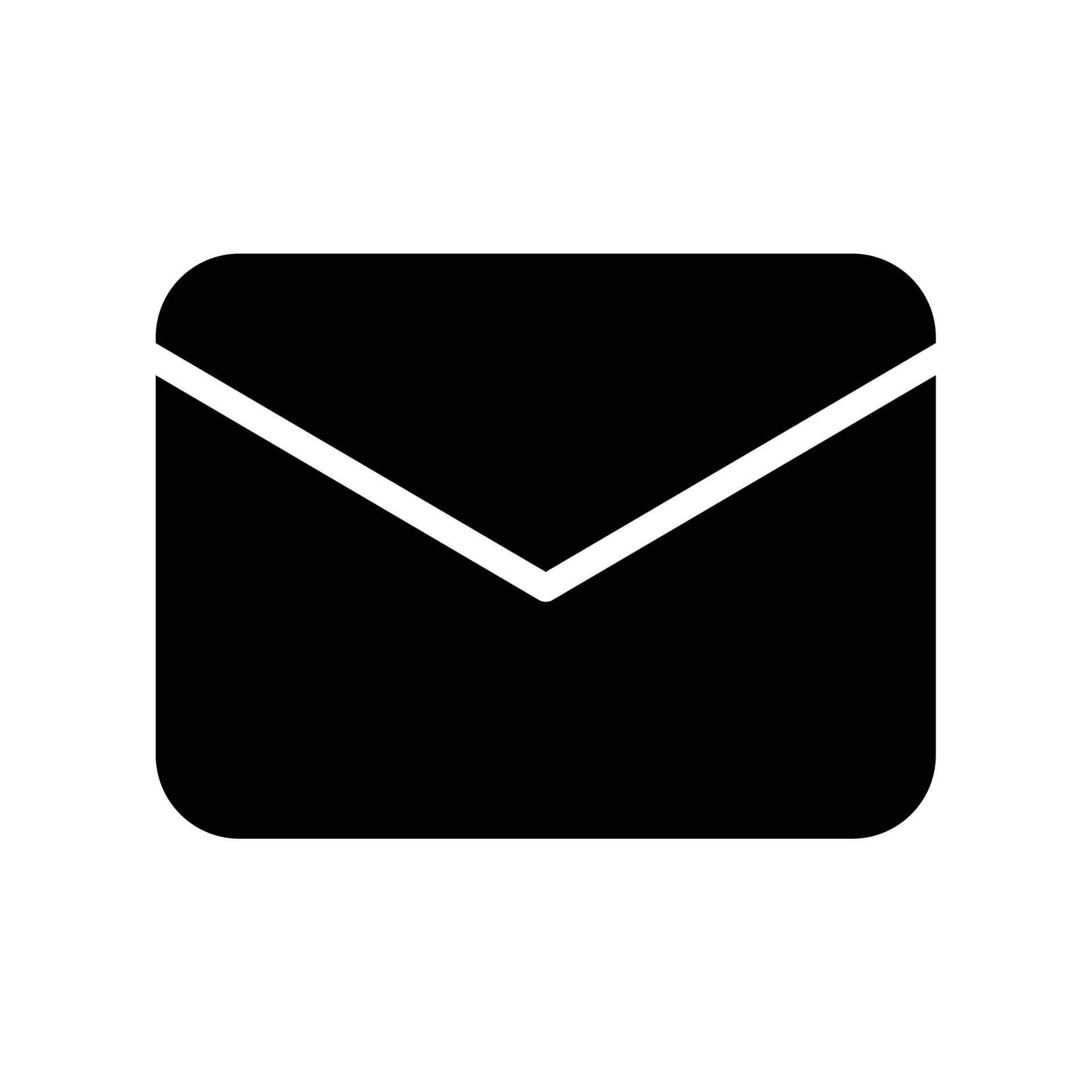 Email envelope icon to represent message or mail in black outline style ...