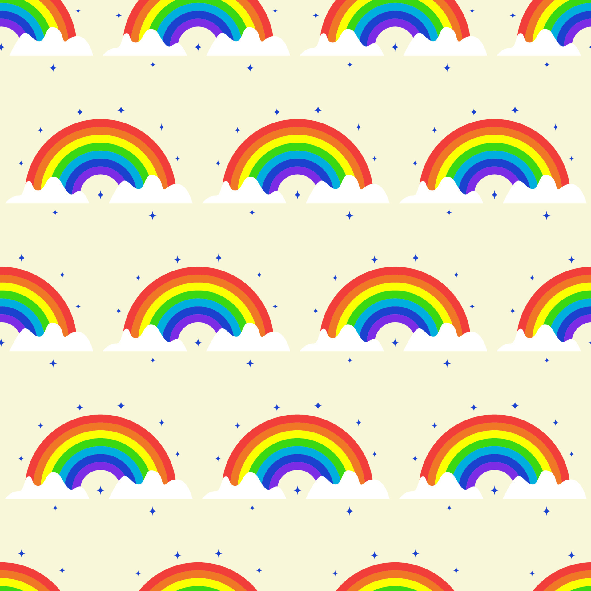 Rainbow pattern colorful style for kids holidays 13211725 Vector Art at ...