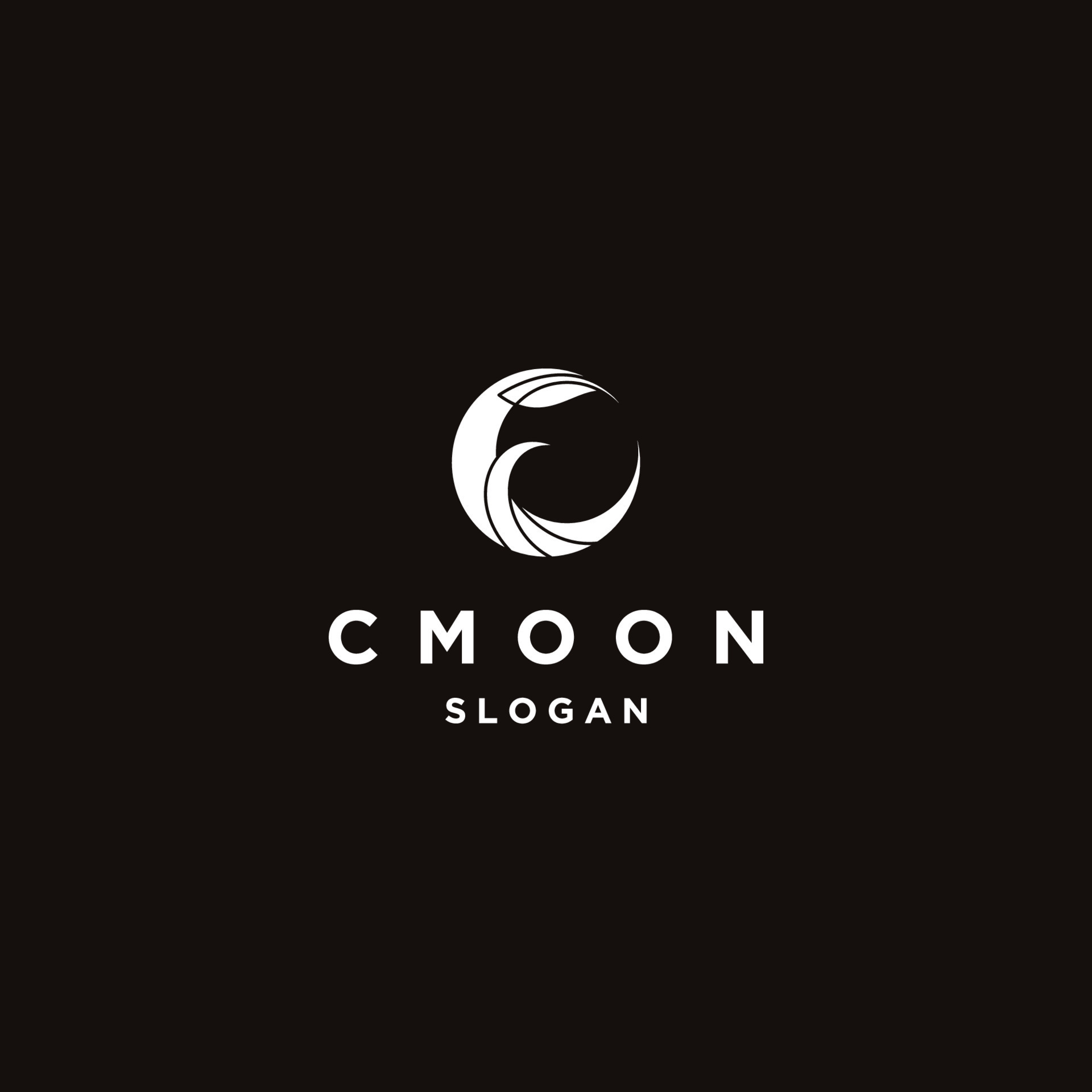 Letter c moon logo icon flat design template 13213234 Vector Art at Vecteezy