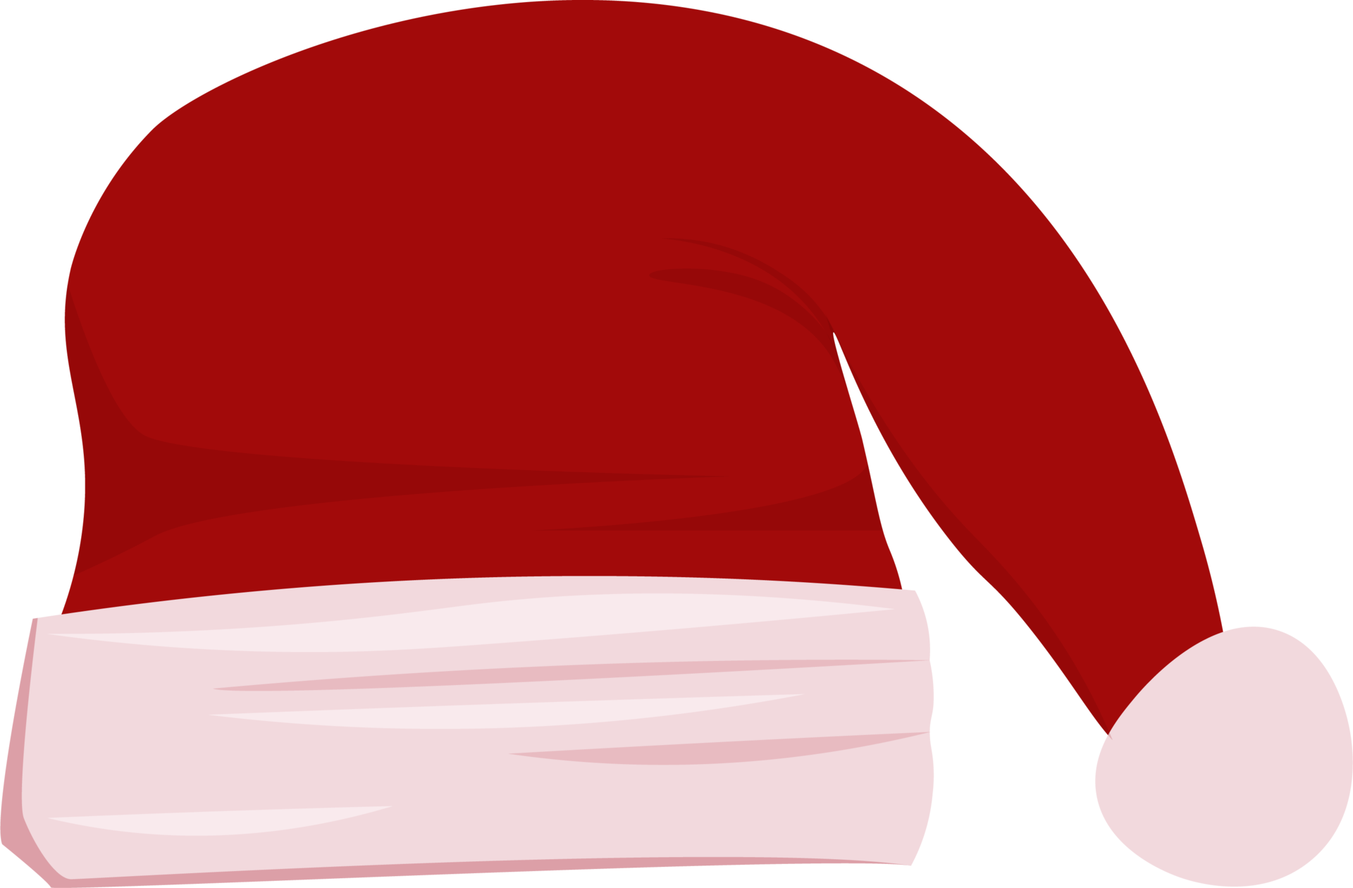 Flat Red Santa Hat Santa Costume Accessories Winter Wear 13214216 Png