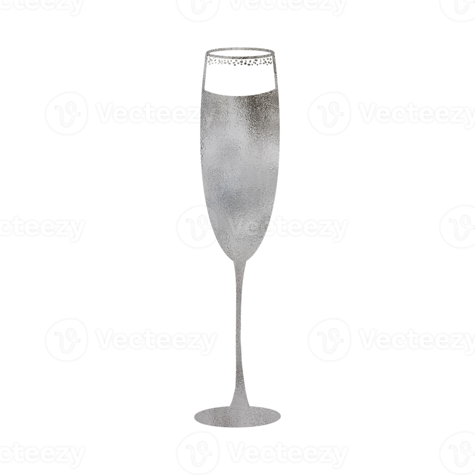 Silver Metallic Wine Glass 13214751 Png
