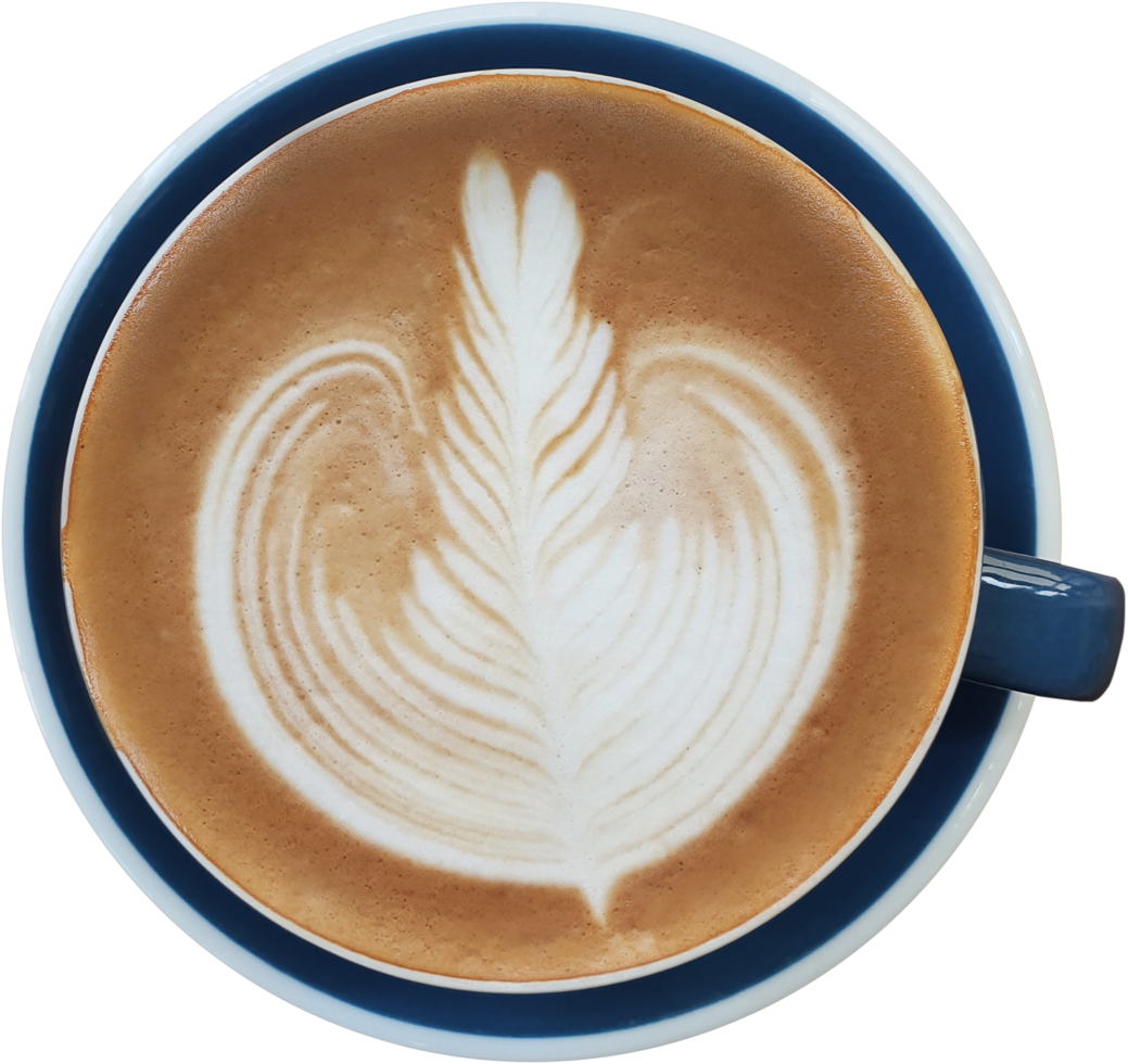 Vue De Dessus De Café Au Lait Isolé Dans Une Tasse 13215139 Png
