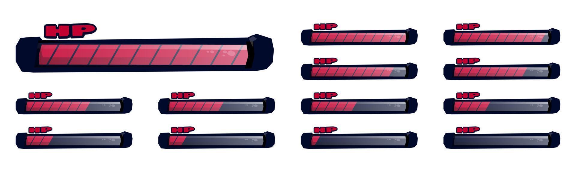 Stylized Health Bar Video Game App HUD UI Item Vector Icon Template Set ... Stylized Health Bar Video Game App HUD UI Item Vector Icon Template Set ...