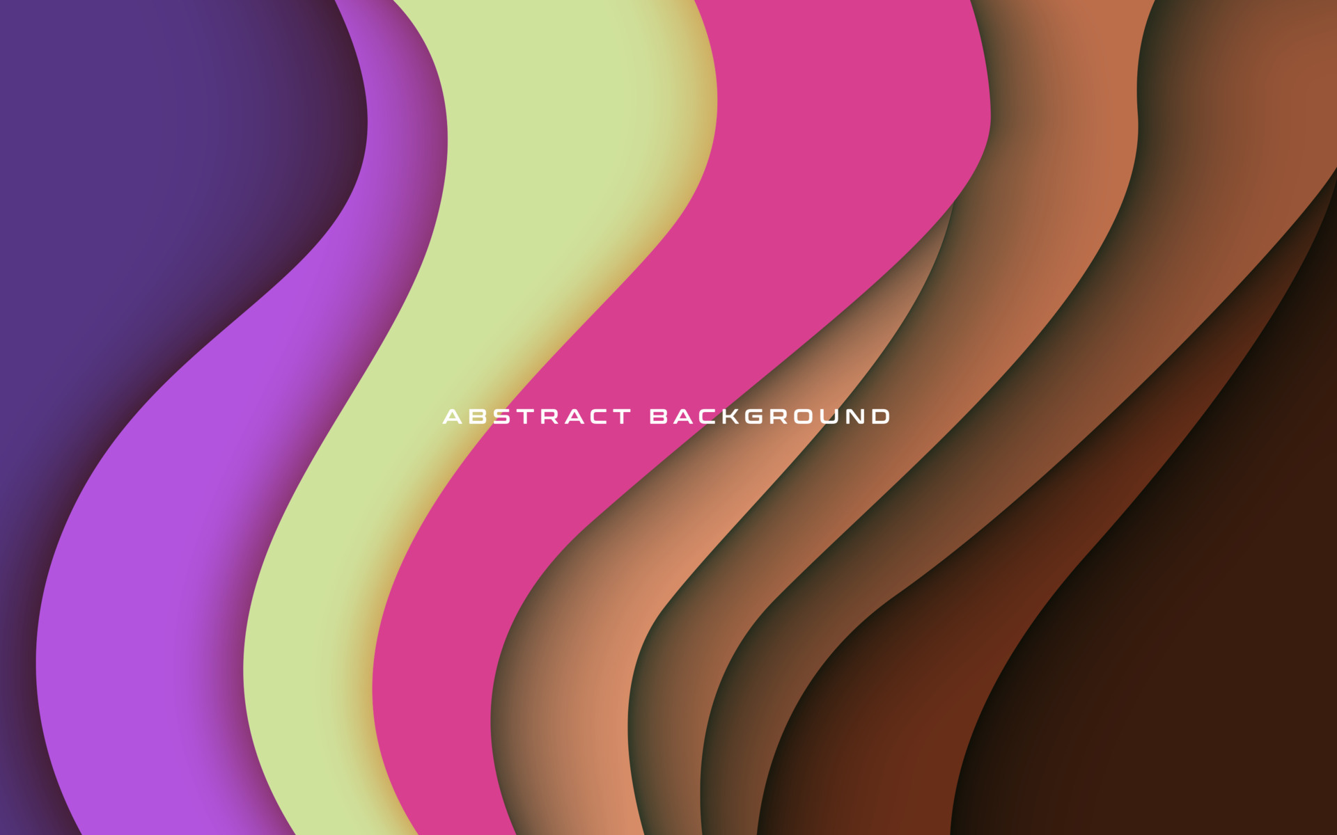 Abstract Colorful Purple Pink Brown Papercut Wavy Overlap Layers Background Eps10 Vector