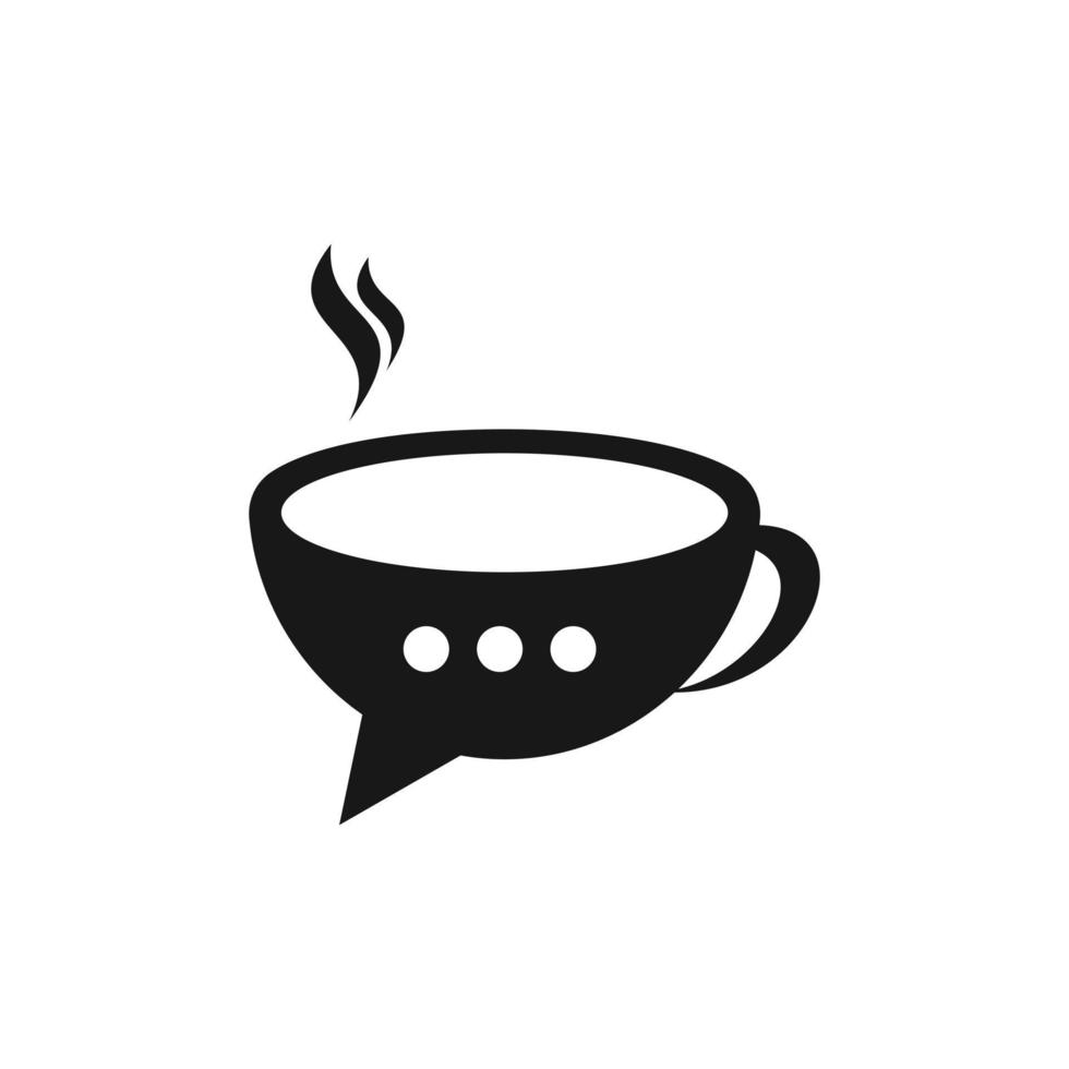 Coffee chat vector logo design. Coffee talk forum logo design template ... Coffee chat vector logo design. Coffee talk forum logo design template ...