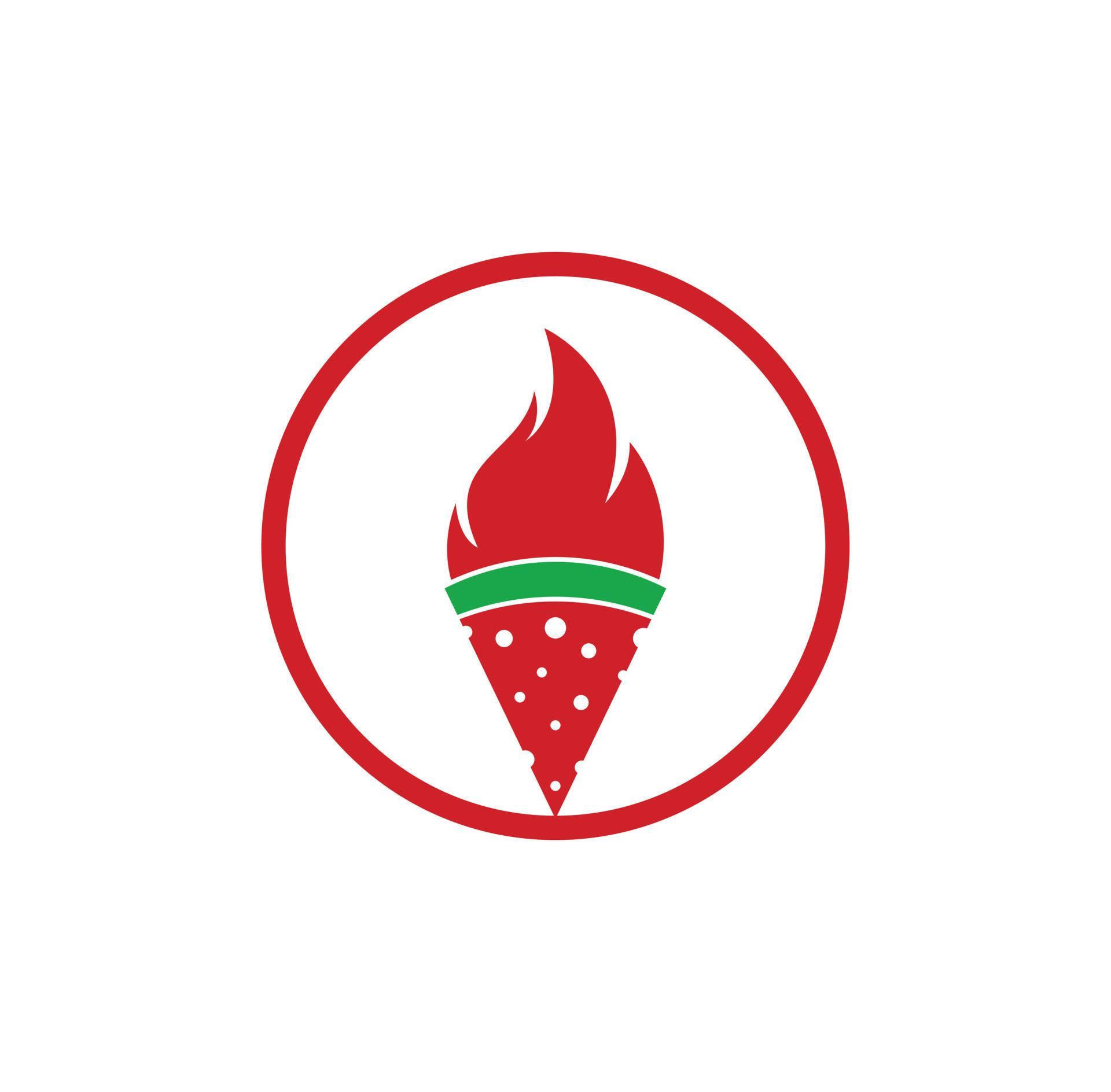 Hot pizza logo design template. Hot Pizza logo hipster retro vintage ... Hot pizza logo design template. Hot Pizza logo hipster retro vintage ...