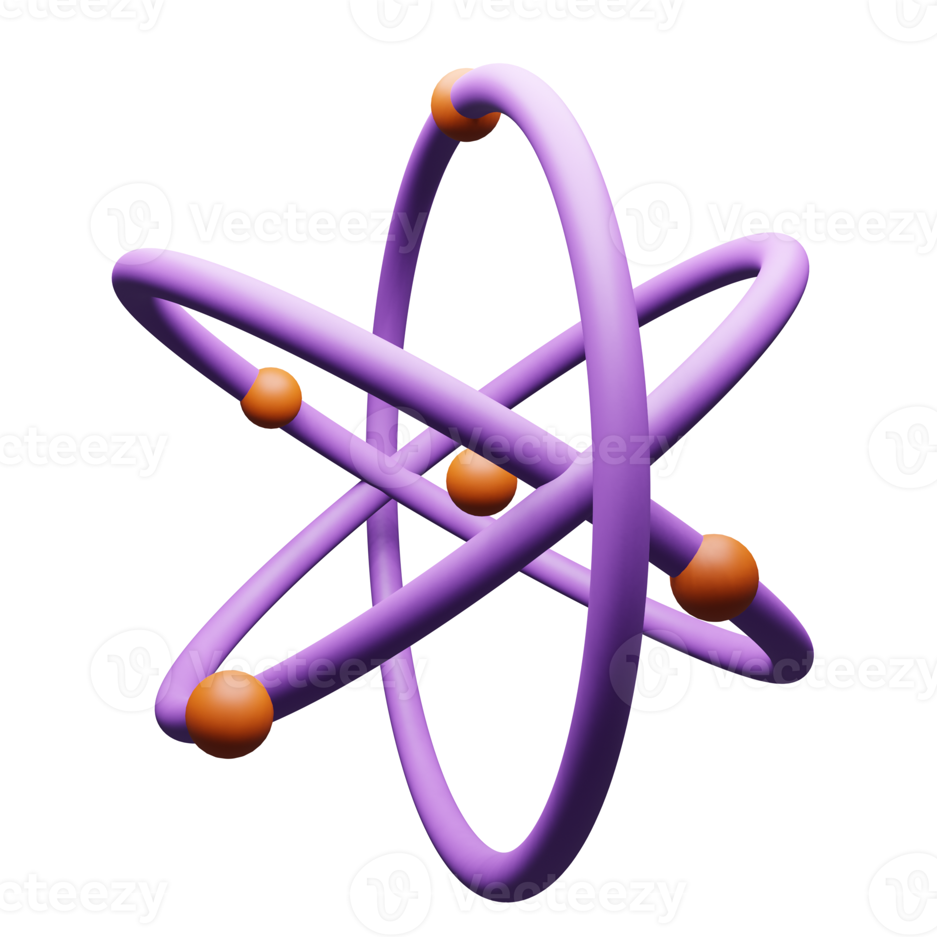 Atom 3d Icon Is Purple Perfect For Adding Elements To Your Design 13218222 Png