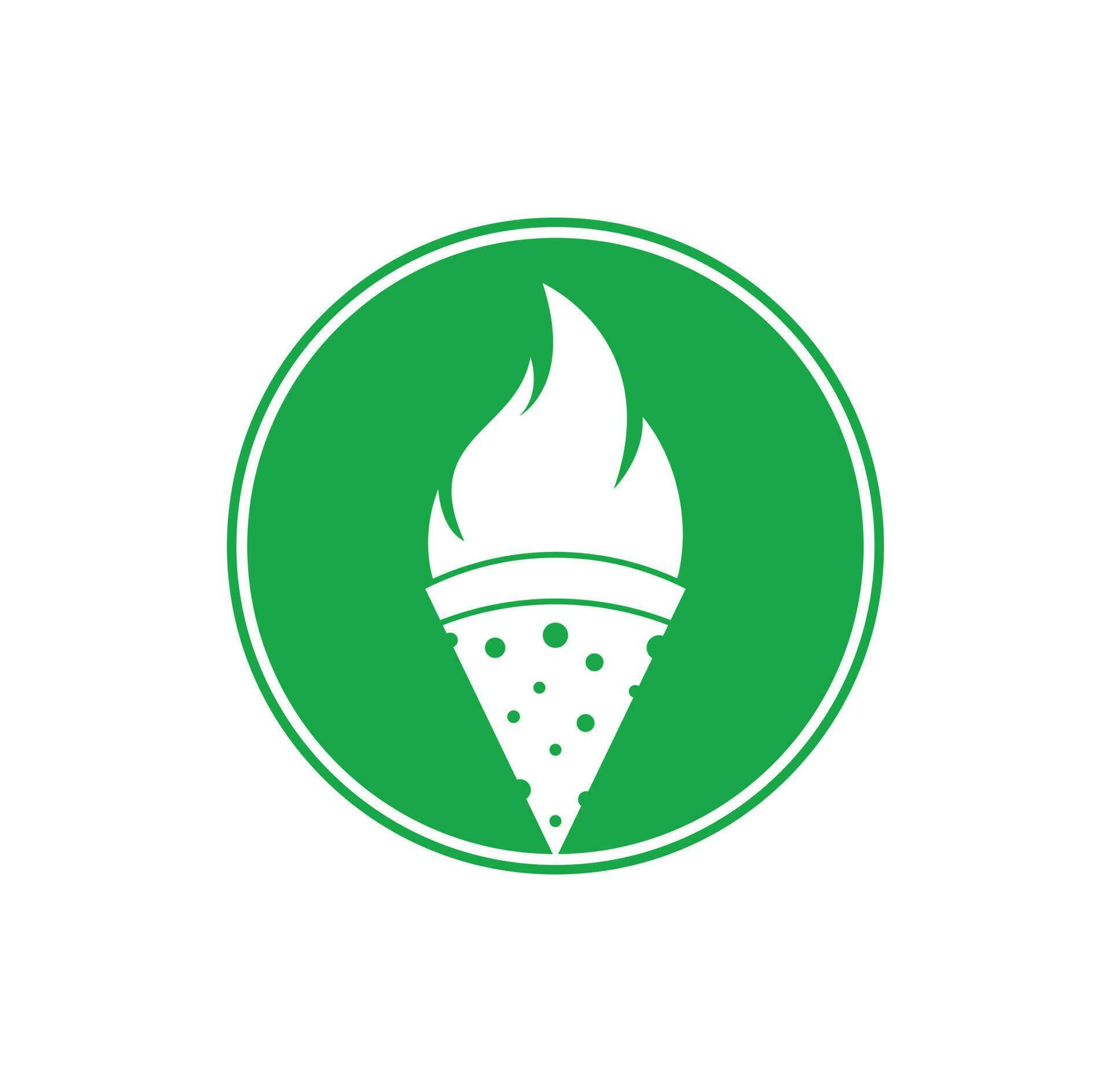 Hot pizza logo design template. Hot Pizza logo hipster retro vintage vector template. Fast Pizza ...