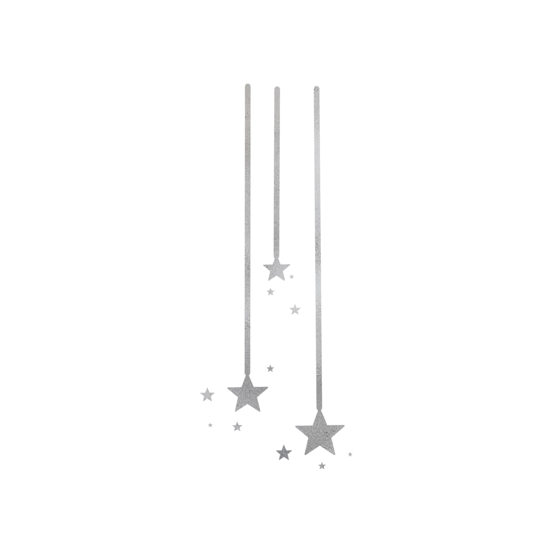 Silver Glowing Decorative Stars 13219688 Png