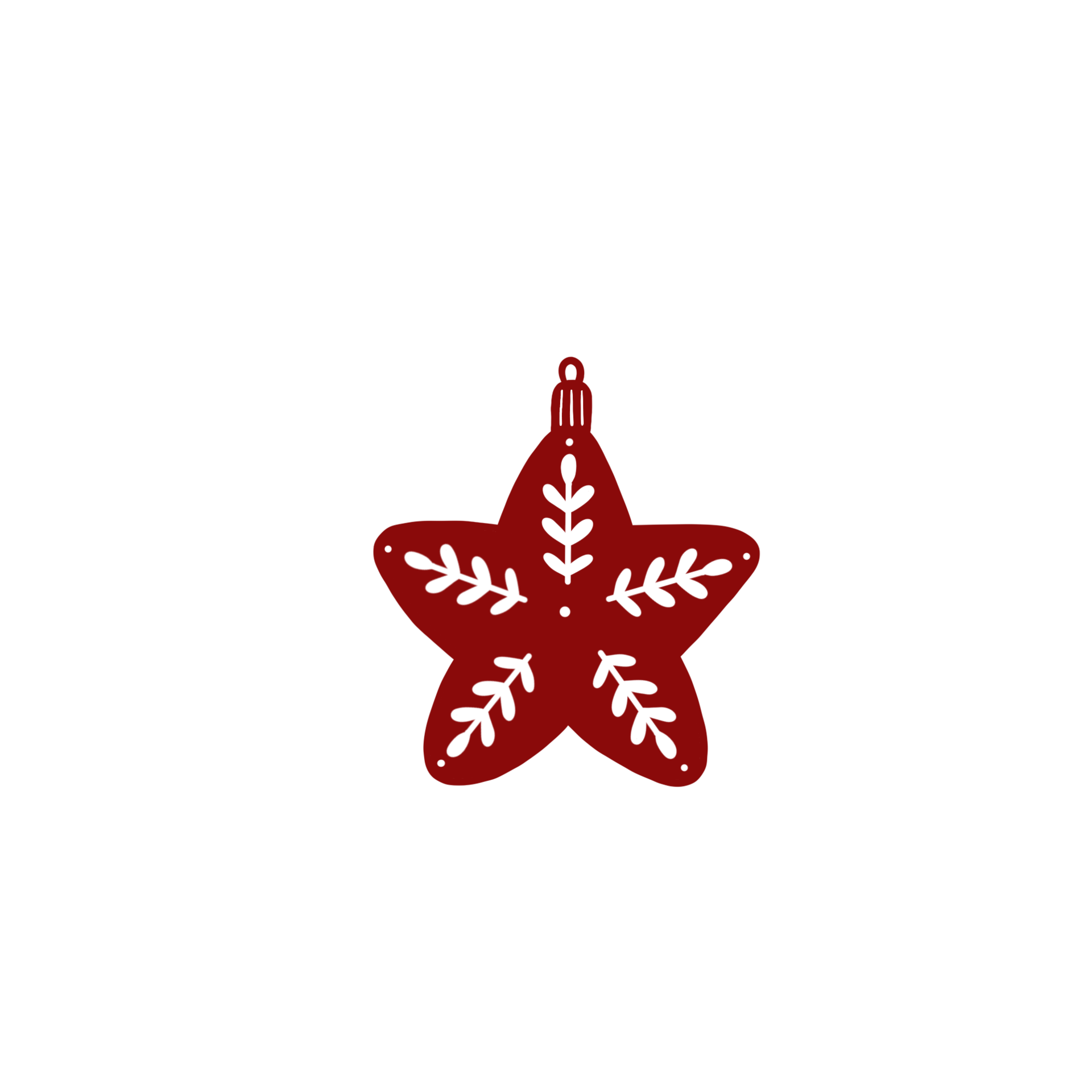 Red Christmas Star Ornament 13219747 PNG