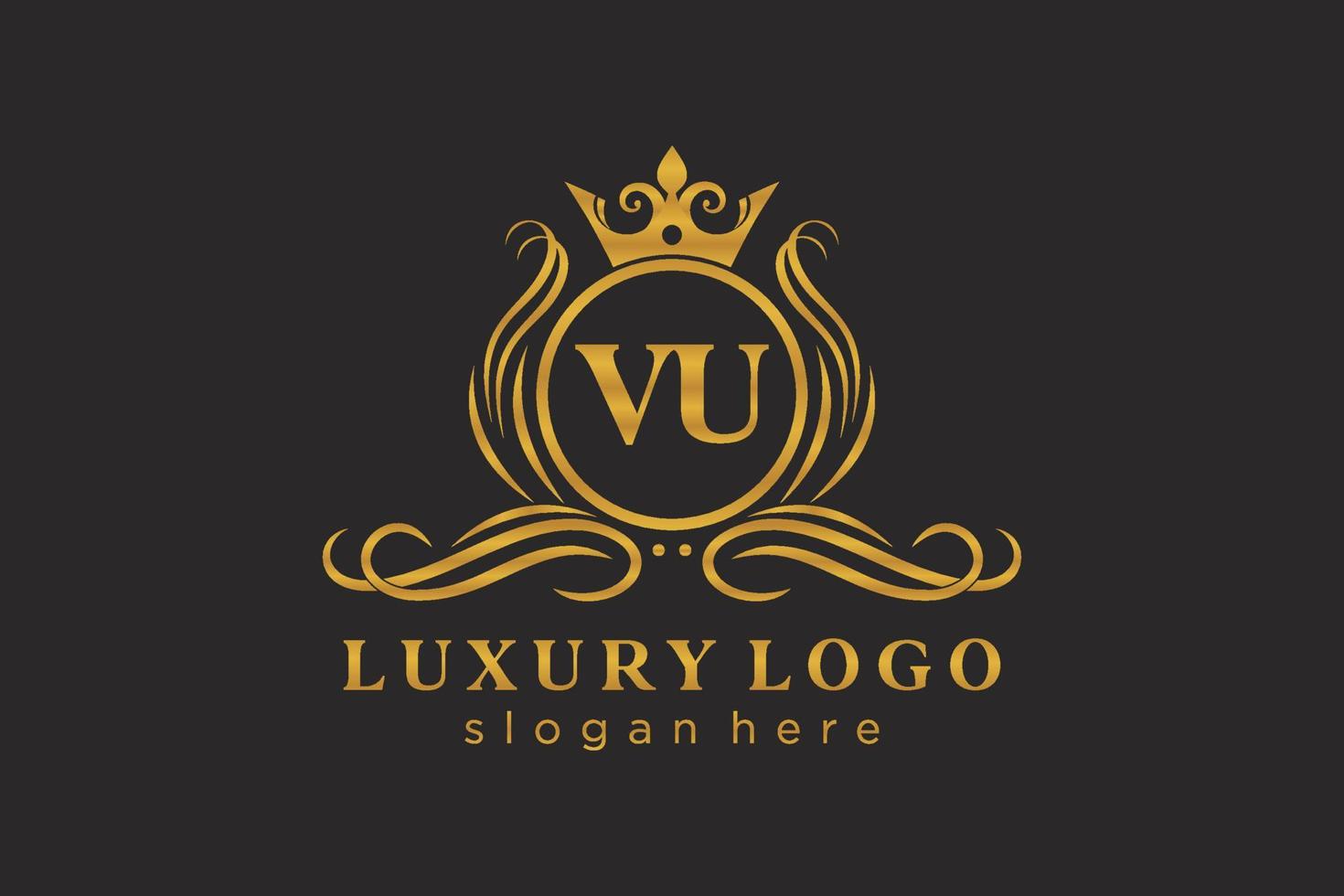 Initial VU Letter Royal Luxury Logo template in vector art for ... Initial VU Letter Royal Luxury Logo template in vector art for ...