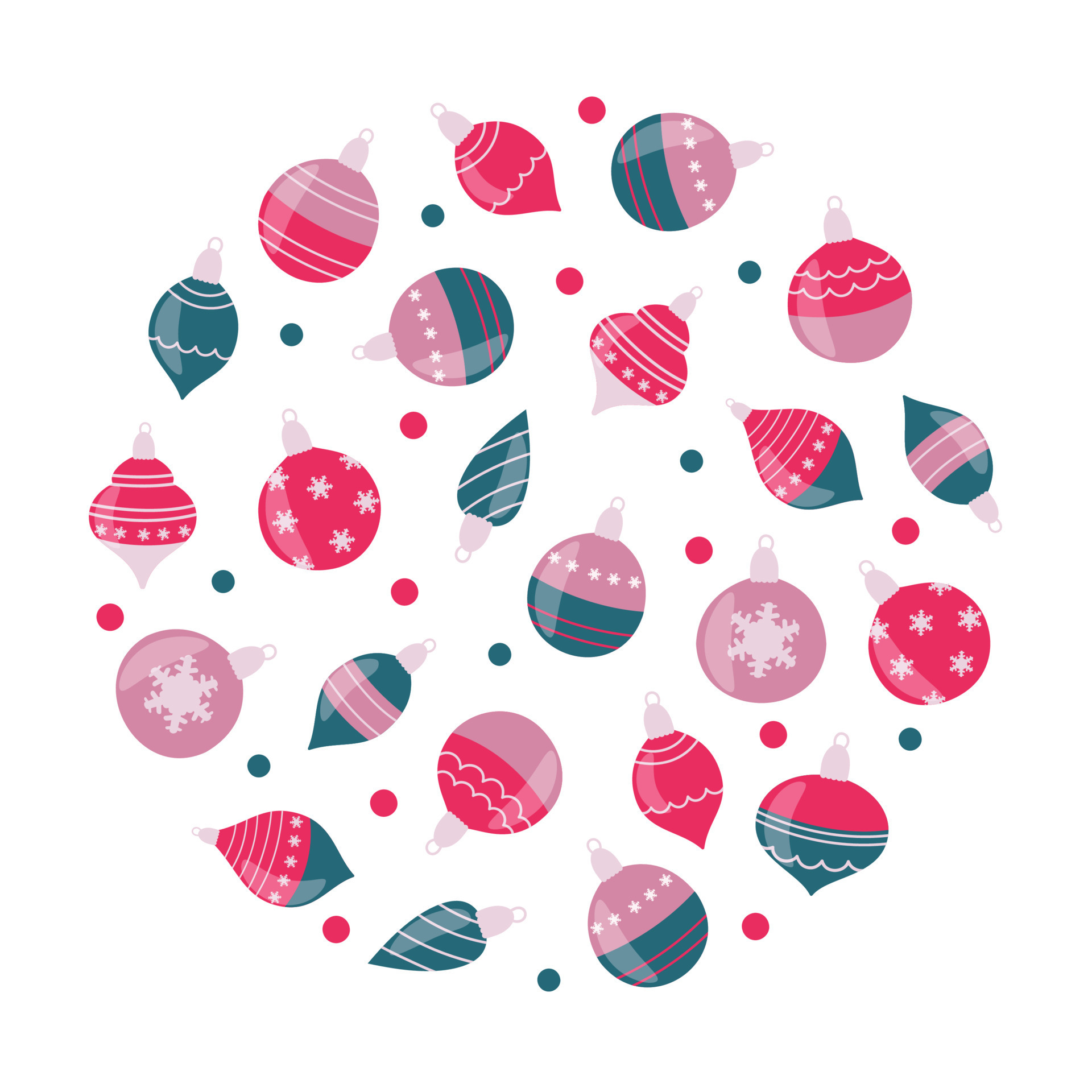 christmas decorations set 13222149 Vector Art at Vecteezy