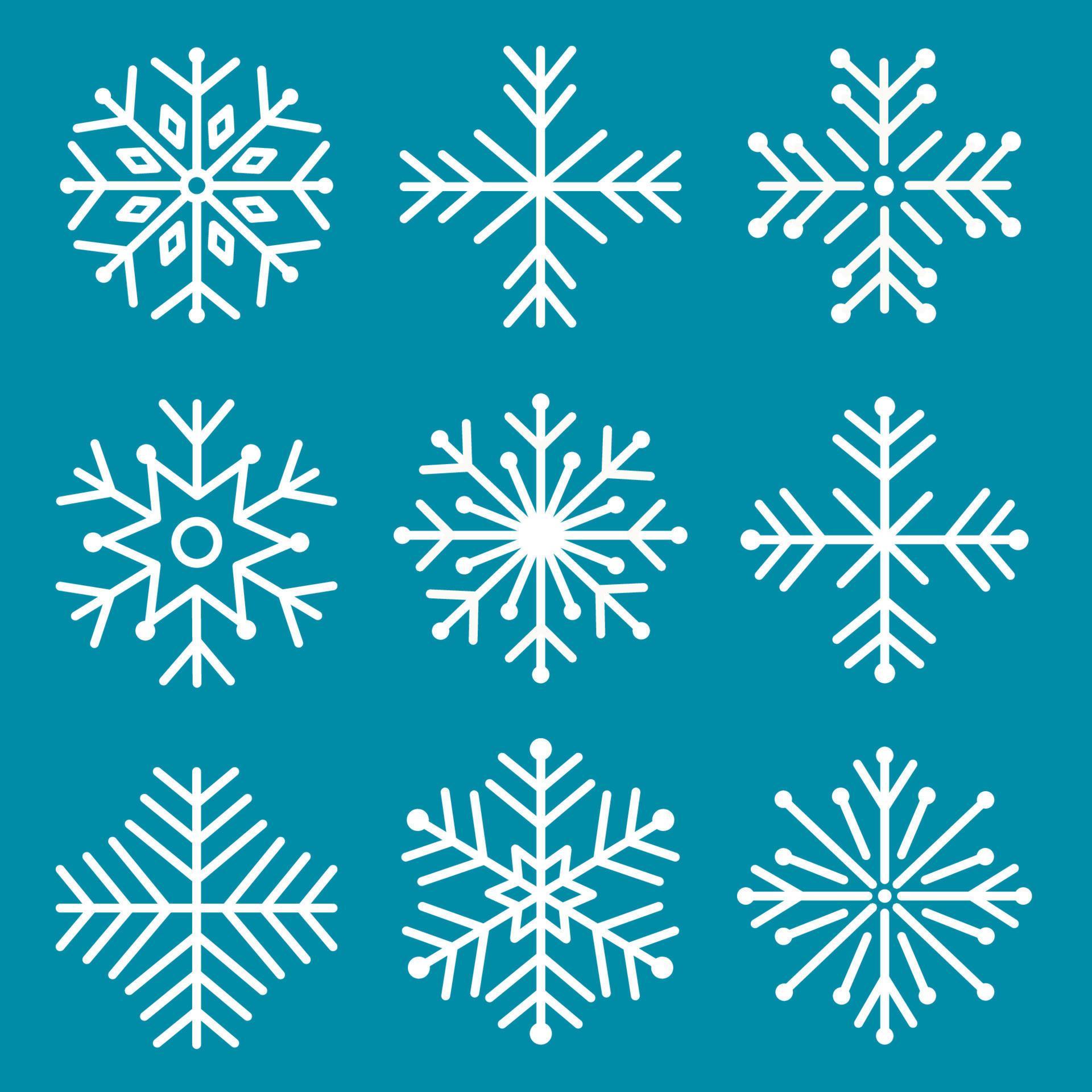vector set of snowflakes for decoration 13222394 Vector Art at Vecteezy