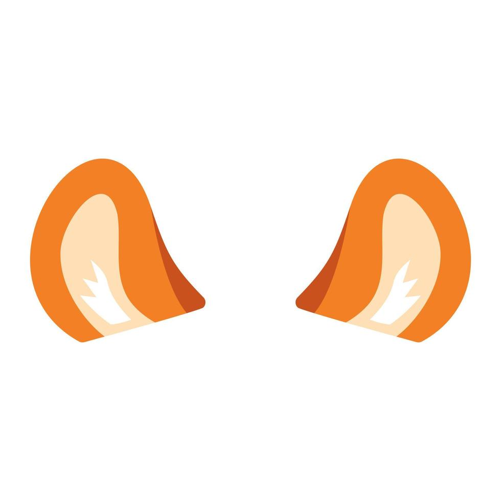 Fox Ear Color On A White Background Vector Illustration 13222596 Vector Art At Vecteezy