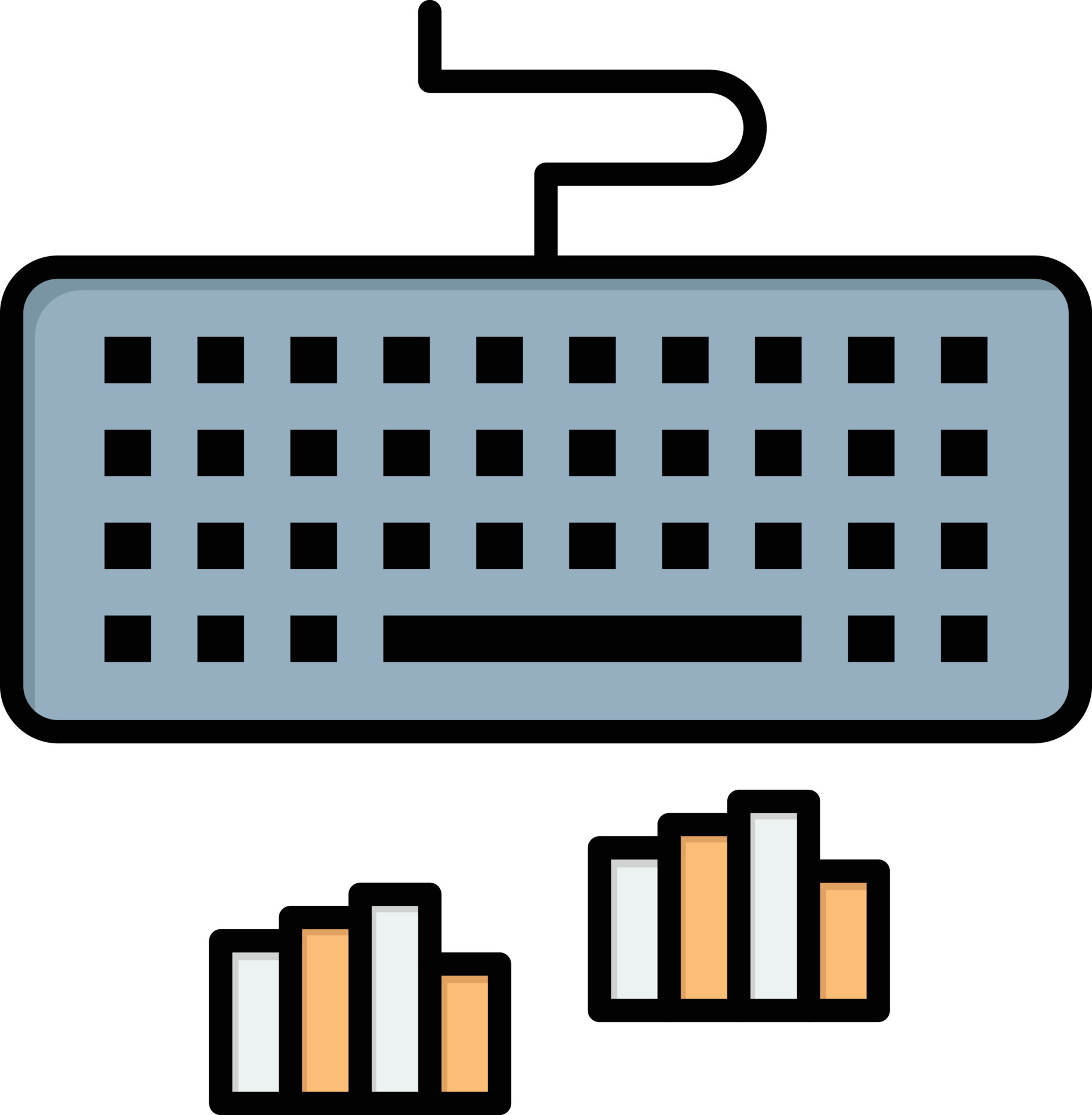 Keyboard Interface Type Typing Flat Color Icon Vector Icon Banner Template 13223302 Vector Art