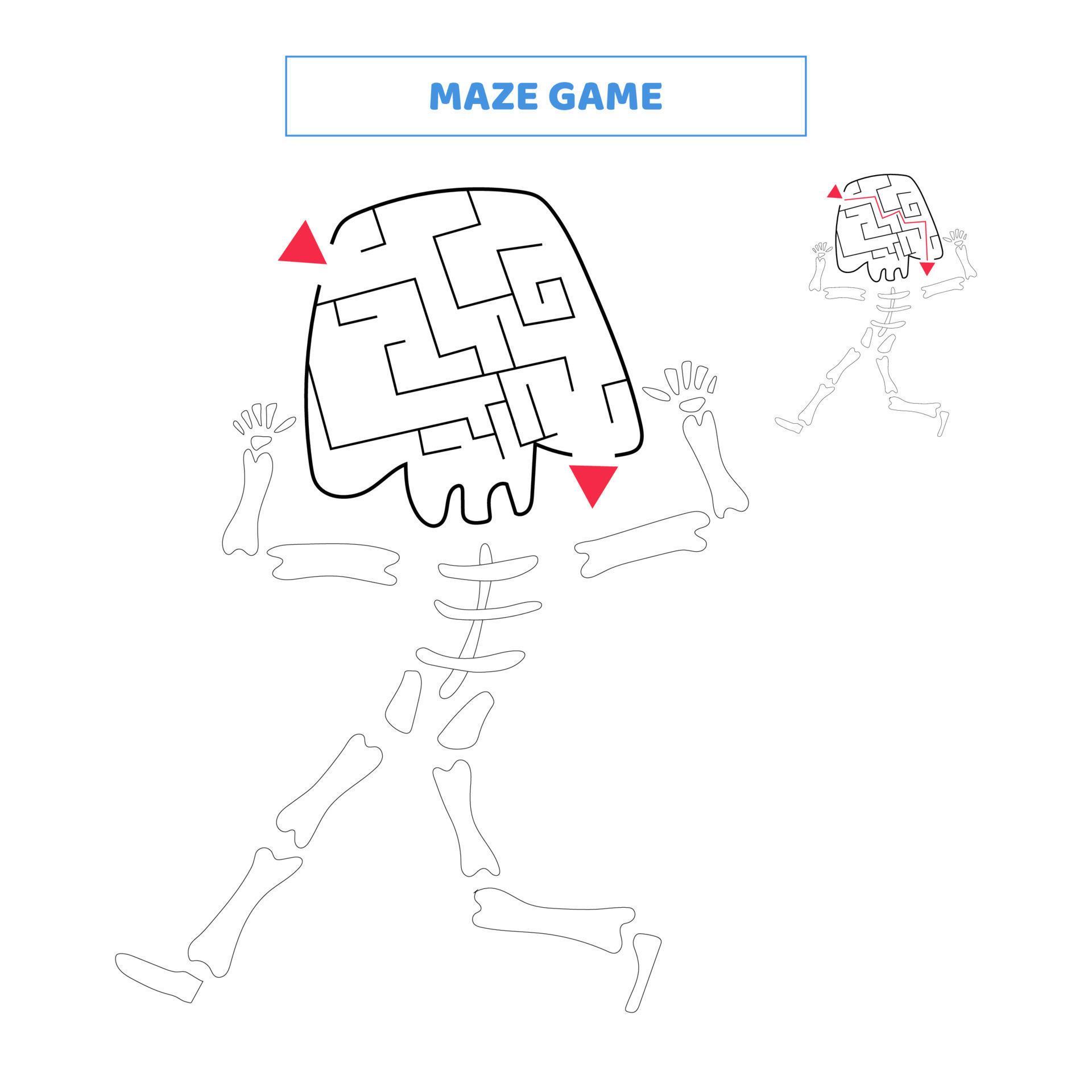 Maze game for kids.Educational worksheet for kids. 13223442 Vector Art at Vecteezy