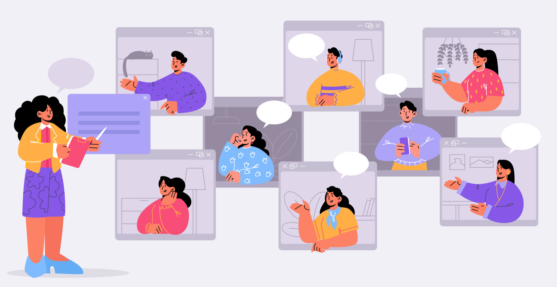 Online education, teacher and students webinar 13224312 Vector Art at ... Online education, teacher and students webinar 13224312 Vector Art at ...
