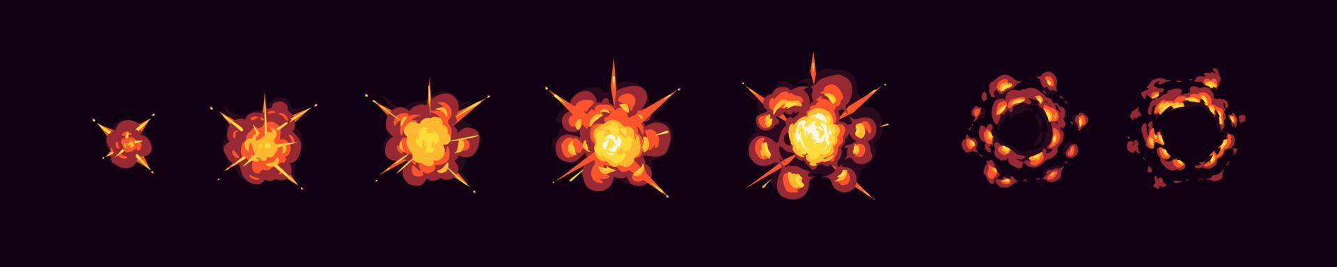 Animation sprite sheet of bomb explosion sequence 13224424 Vector Art at Vecteezy