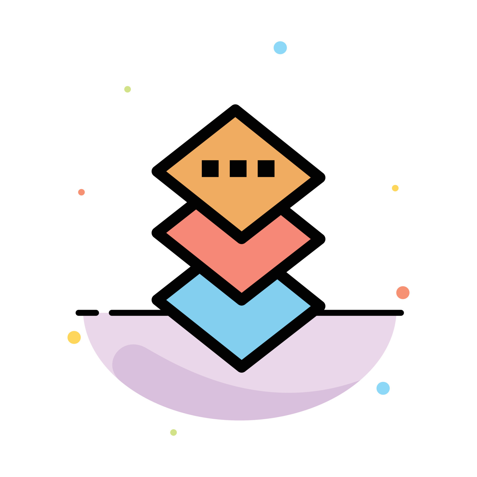 Design Plane Square Abstract Flat Color Icon Template 13224831 Vector ...