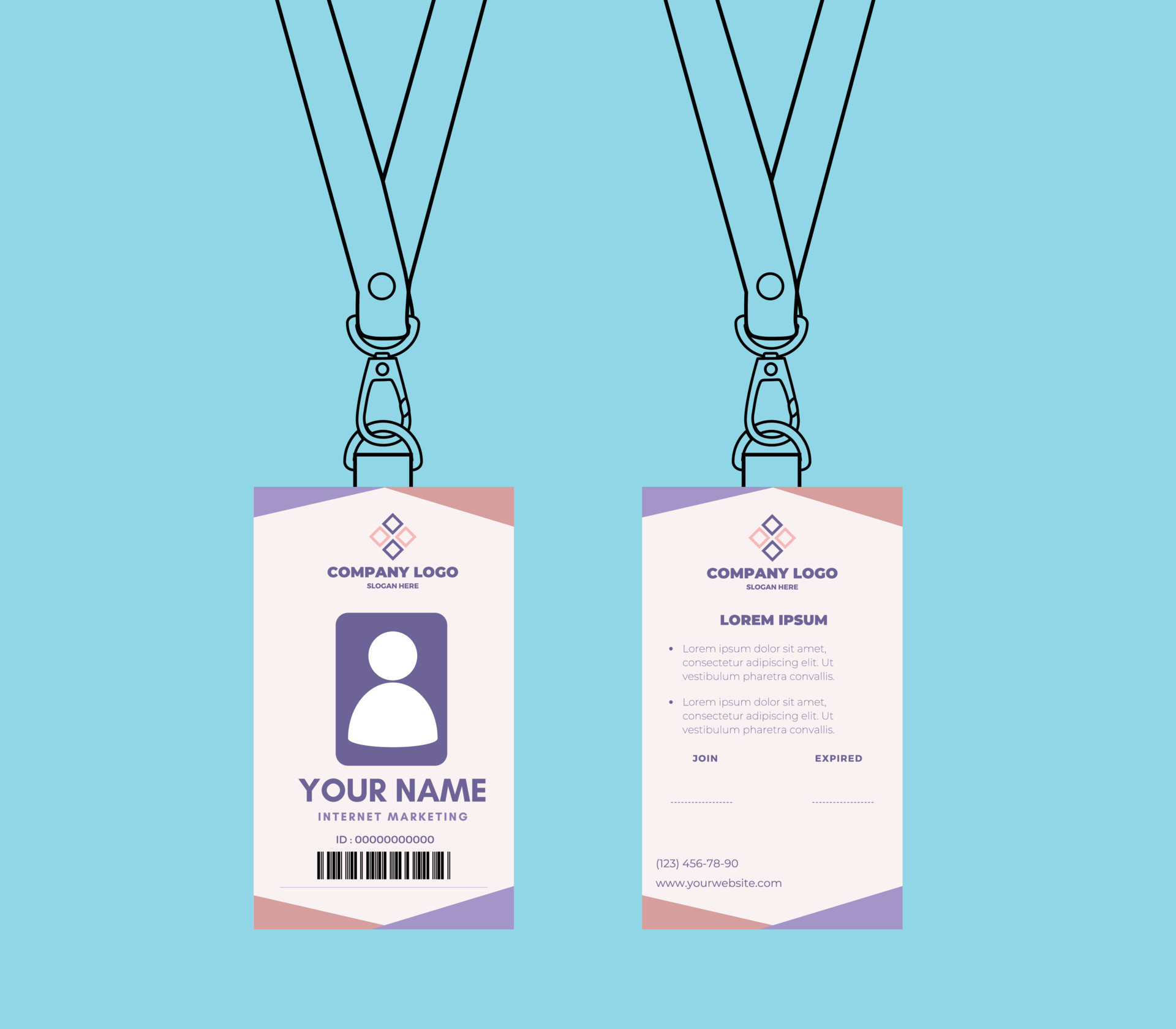 Simple business Id card design template. Corporate ID Card Design ... Simple business Id card design template. Corporate ID Card Design ...