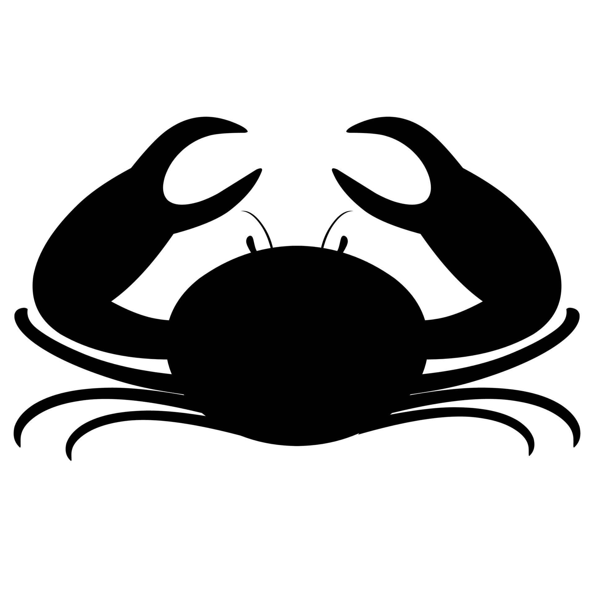 Crab Silhouette Vector Crab Logo On A White Background Great For Seafood Sale Logos And