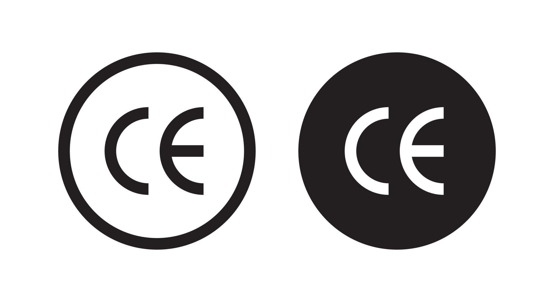 CE marking icon vector isolated on circle background. Conformity Europene sign symbol 13226056 ...