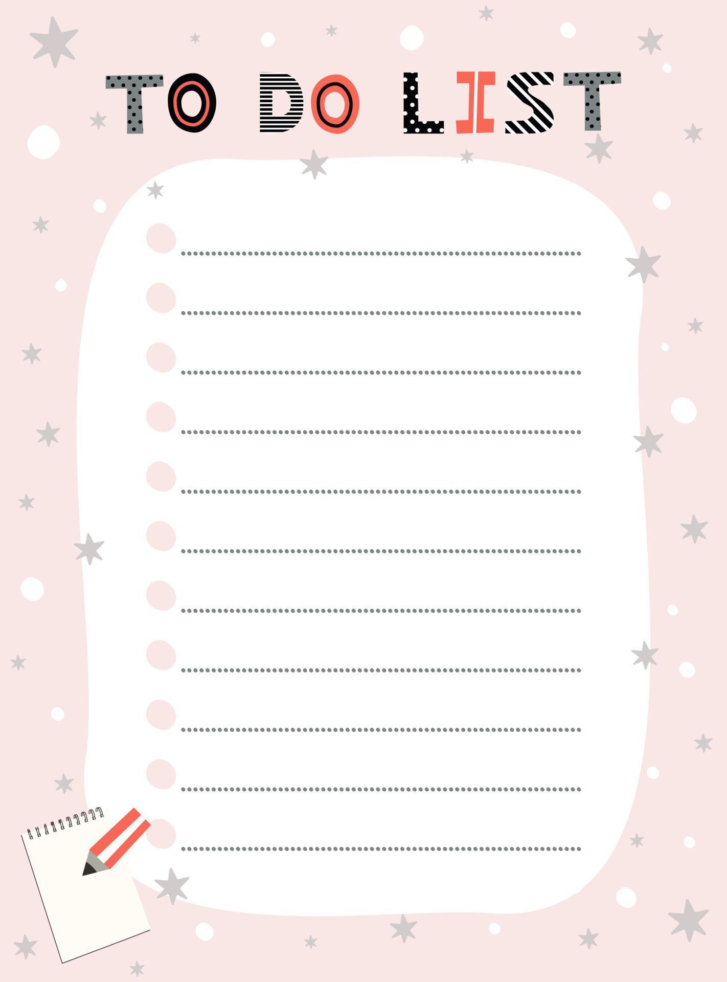 To do list template. Vector illustration in winter design for planner ...