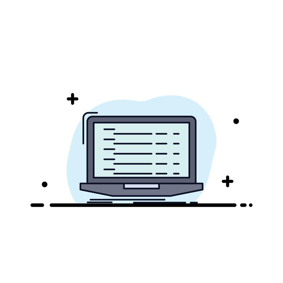 Api App Coding Developer Laptop Flat Color Icon Vector 13245671 Vector Art At Vecteezy