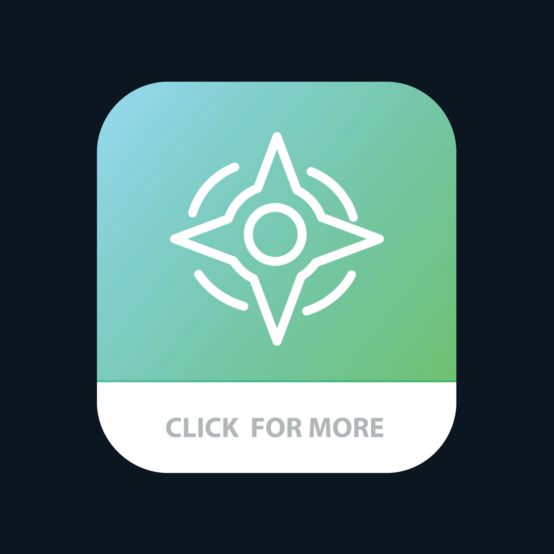 Compass Navigation Way Mobile App Button Android And Ios Line Version 13245910 Vector Art At