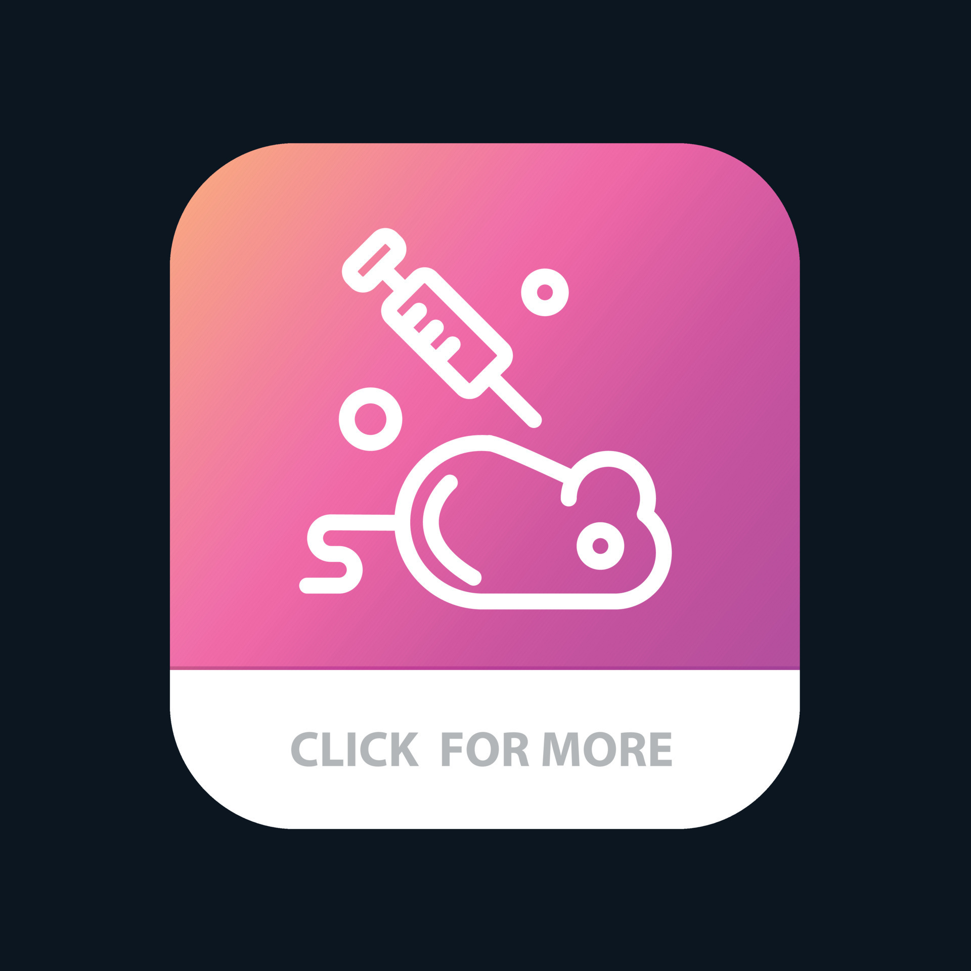 Experiment Laboratory Mouse Science Mobile App Button Android and IOS Line Version 13248110 ...